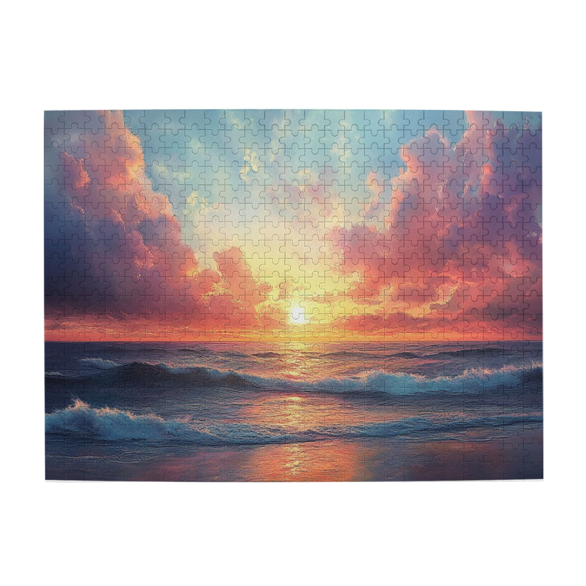 500 PCS Sunrise By The Sea 500 Pcs Scenery Jigsaw Puzzles,Like Being ...