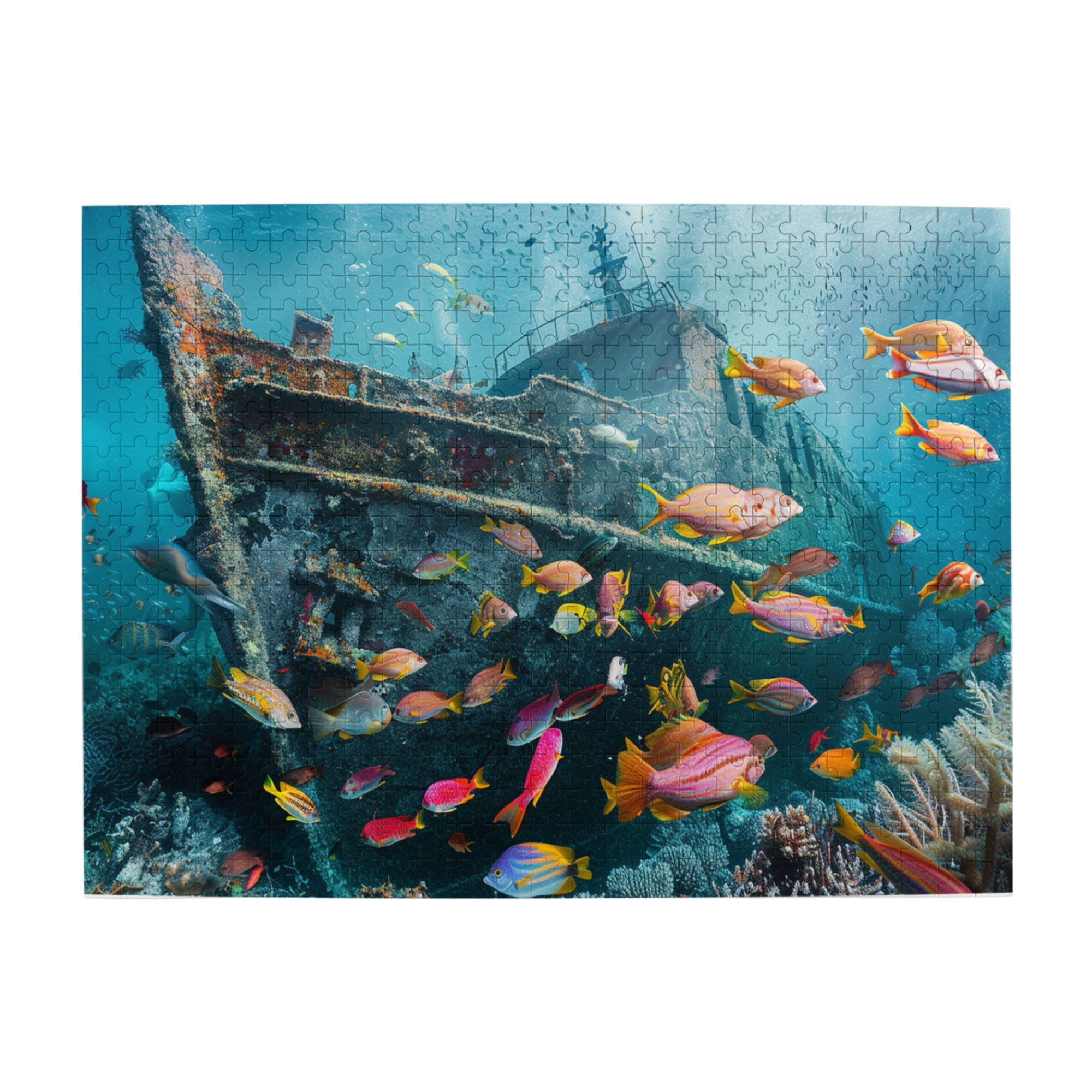 500 PCS Underwater sunken ship 500 piece Wooden puzzle,Stunningly ...