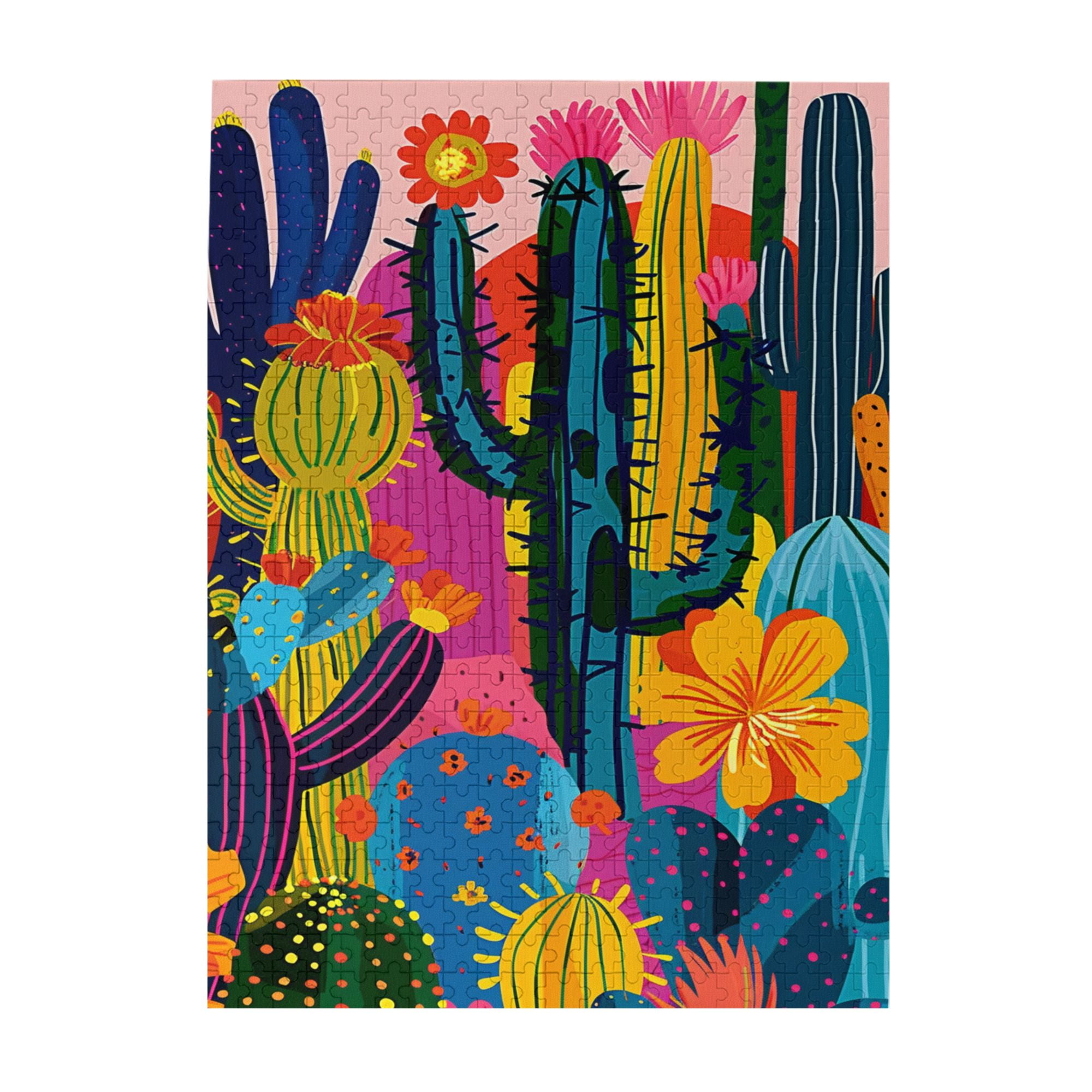 500 PCS Unique Cactus Garden Puzzles For Adults 500 Pieces,Unique And ...