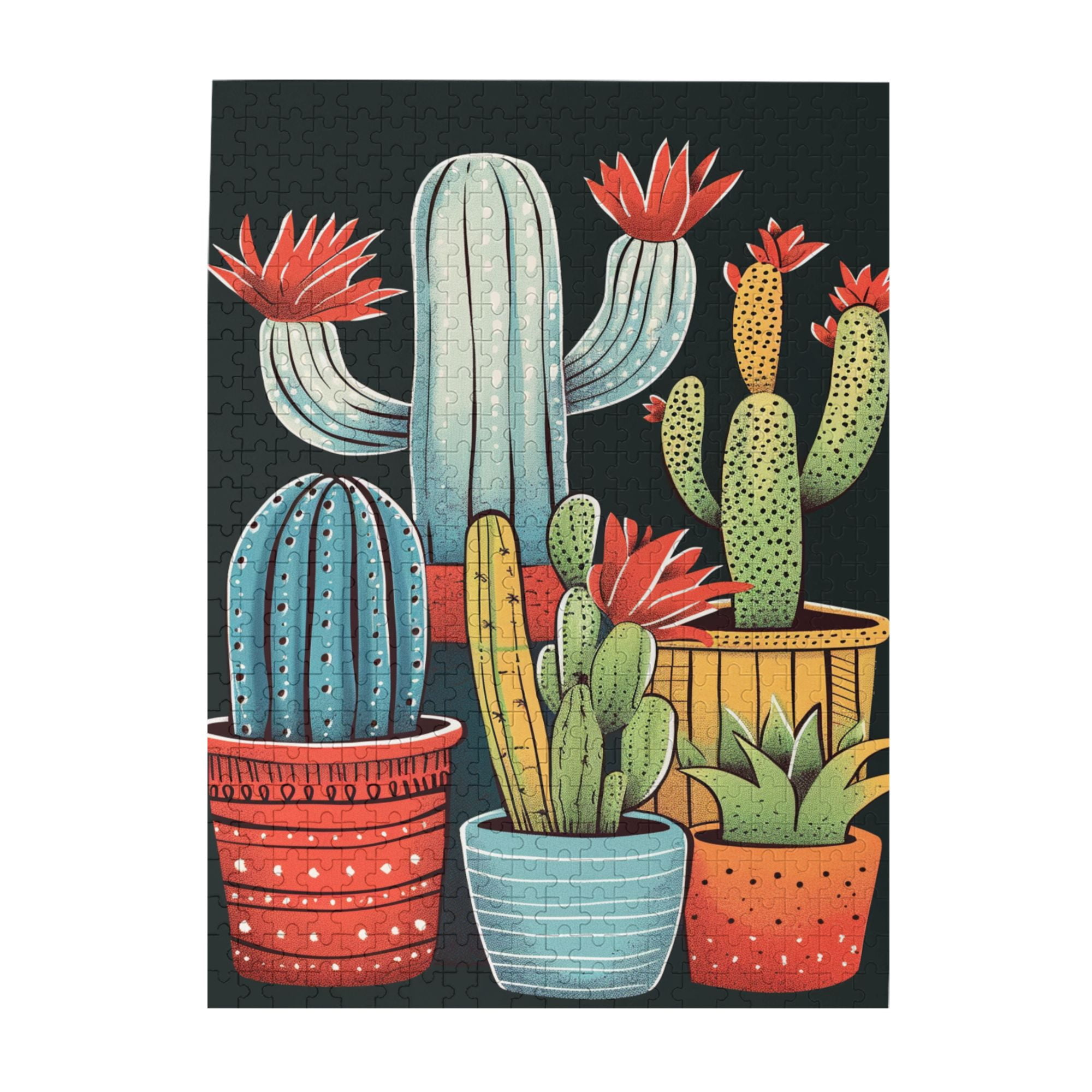 500 PCS Unique Cactus Puzzle 500 Piece Puzzle For Adults,Wonderful ...