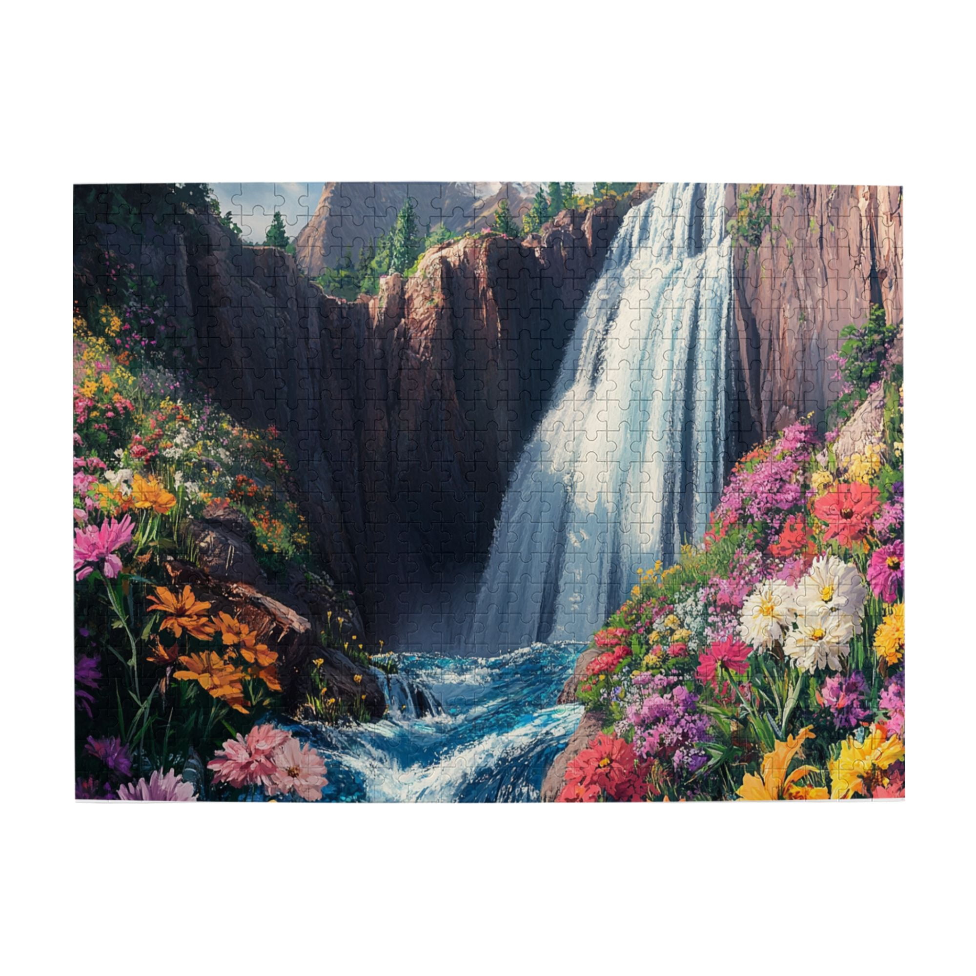 500 PCS Valley Waterfall Garden 500 Piece Puzzle For Adults,Unique And ...