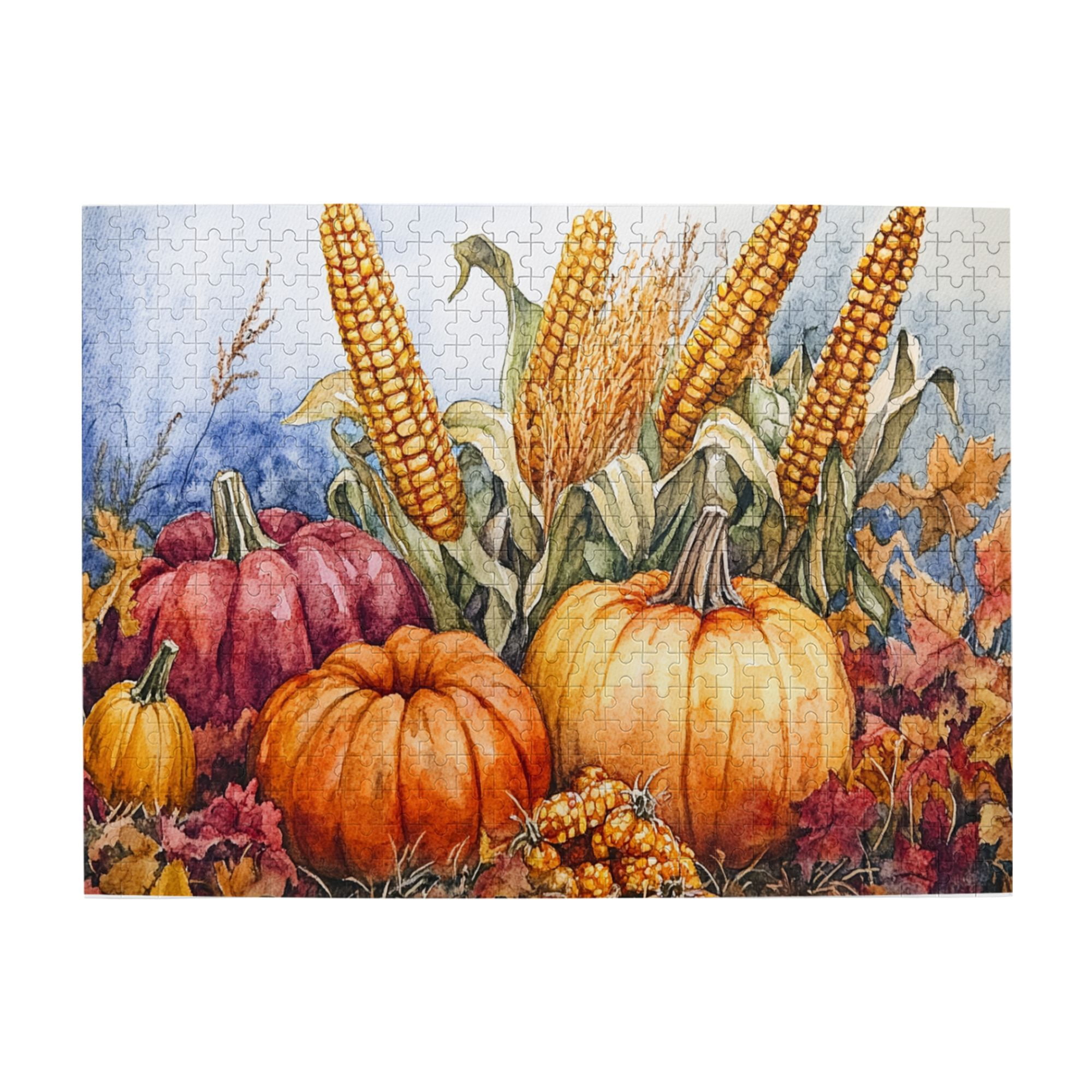 500 PCS Vintage Corn And Pumpkin Crops Wooden Jigsaw Puzzles 500 Pieces ...