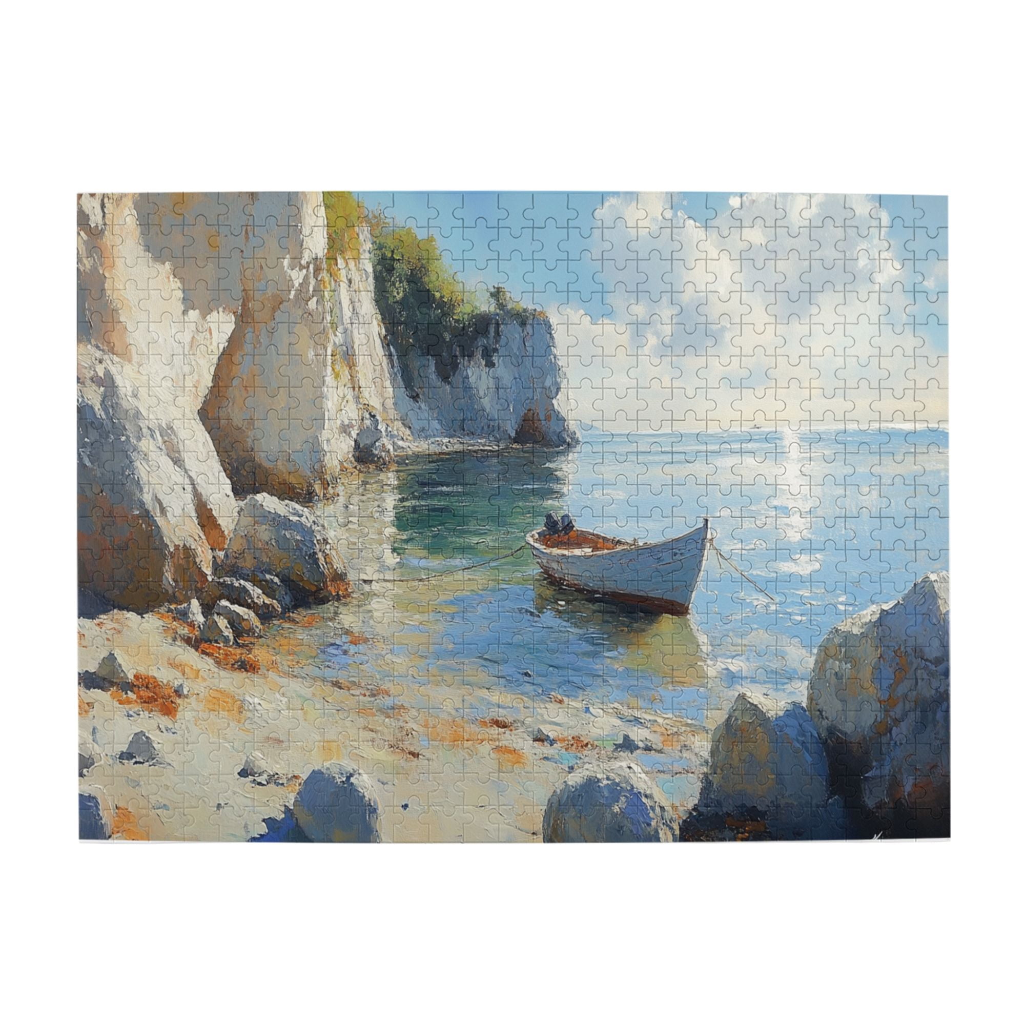 500 PCS Vintage Seaside Scenery - 500 Piece Oil Painting Jigsaw Puzzles ...
