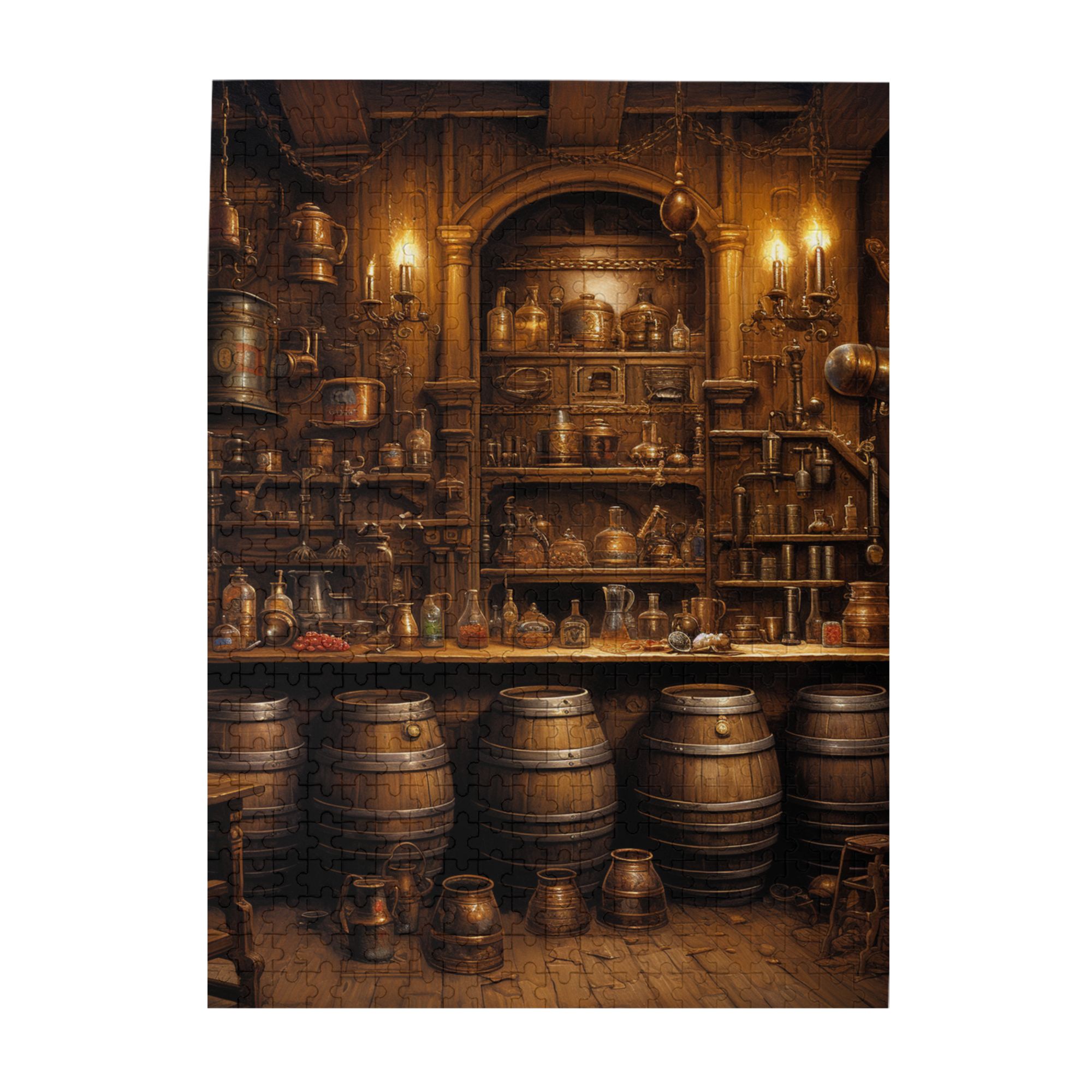 500 PCS Vintage Tavern Indoor - 500 Piece Wooden Jigsaw Puzzle,Classic ...
