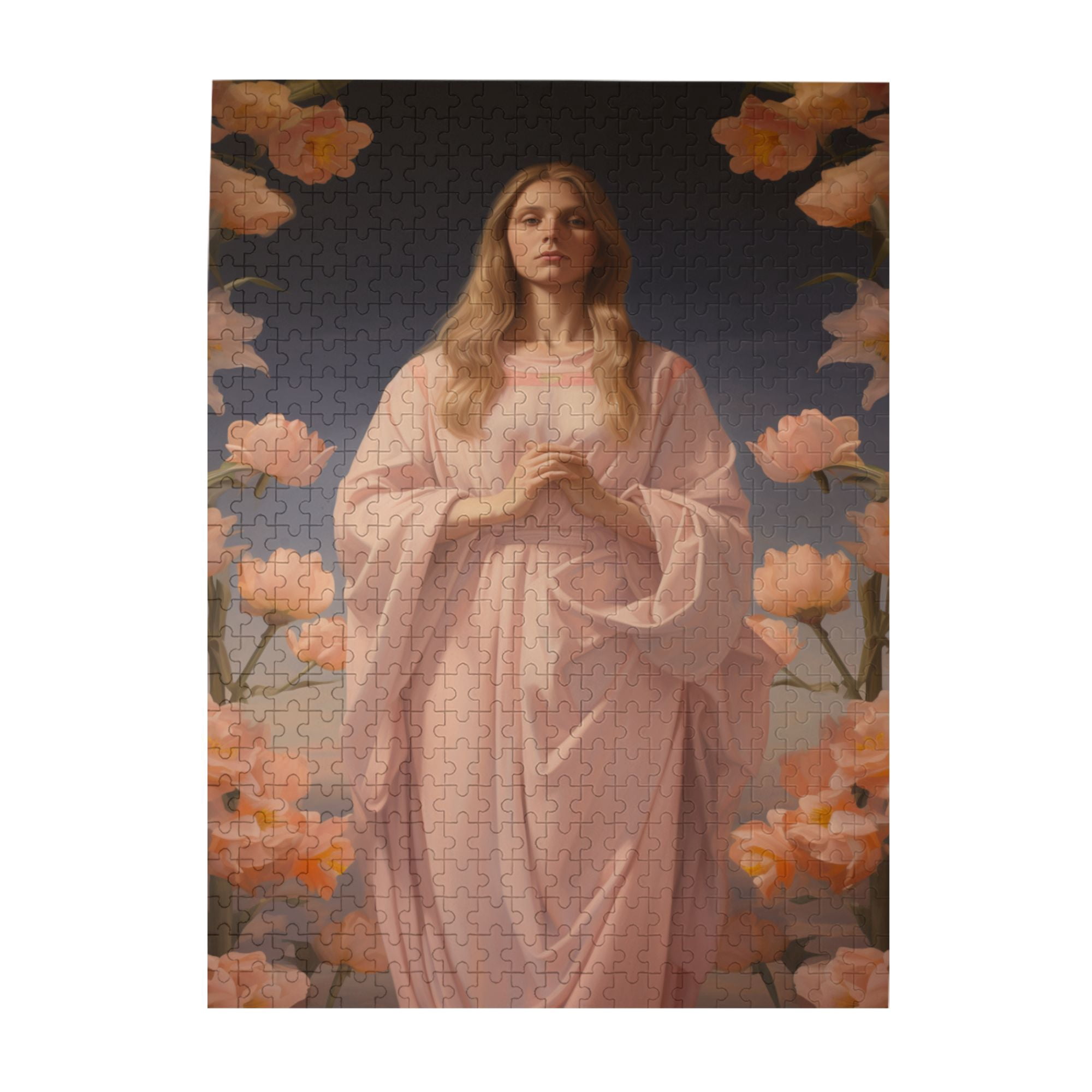 500 PCS Virgin Mary Of The Flowers 500 Piece Art Jigsaw Puzzles,Brain ...