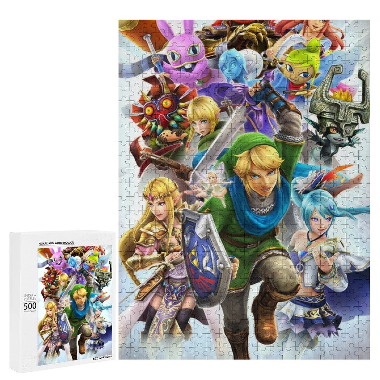 500 PCS Wooden Jigsaw Puzzles for Kids And Adults, 3D Visual The Legend ...