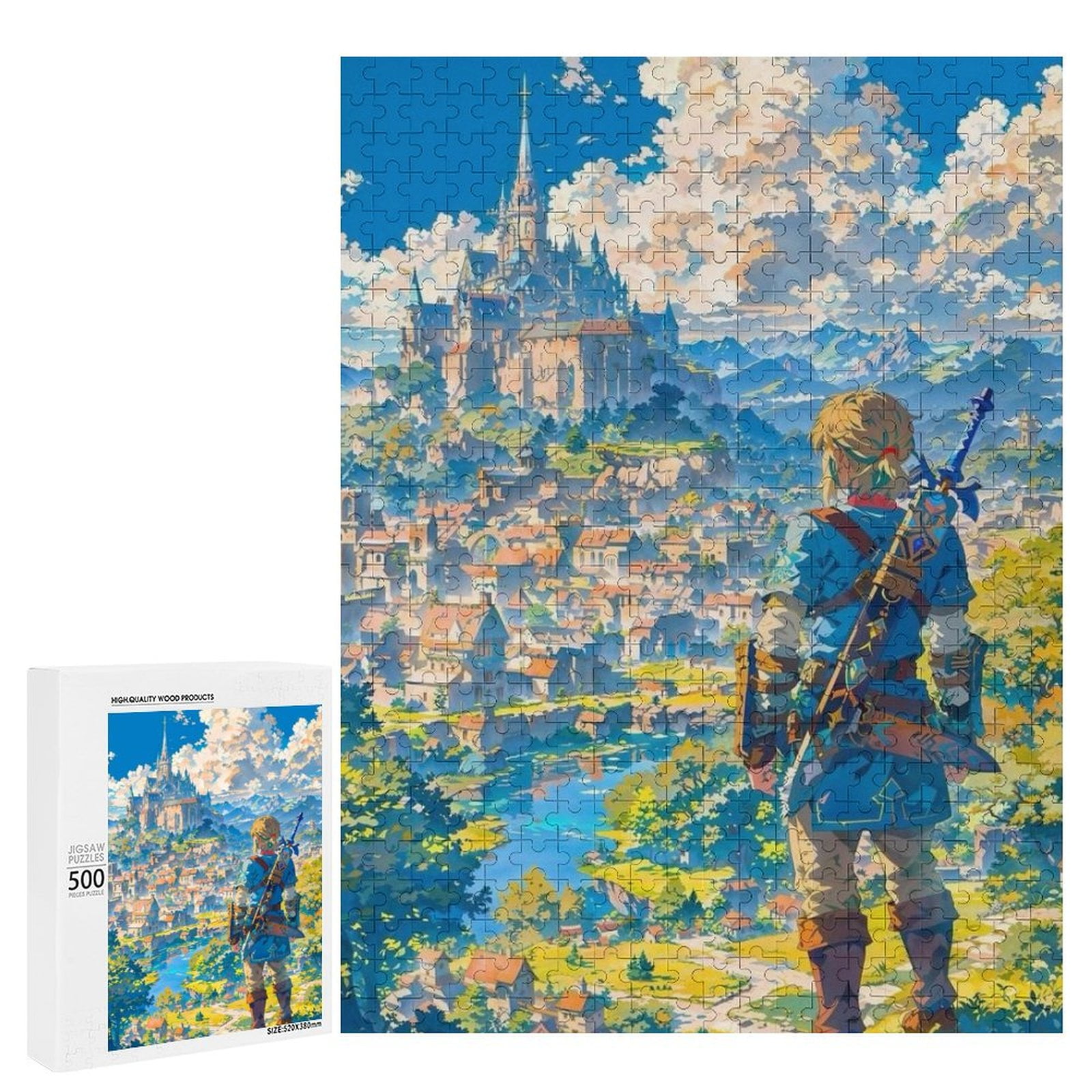 500 PCS Wooden Jigsaw Puzzles for Kids And Adults, 3D Visual The Legend ...