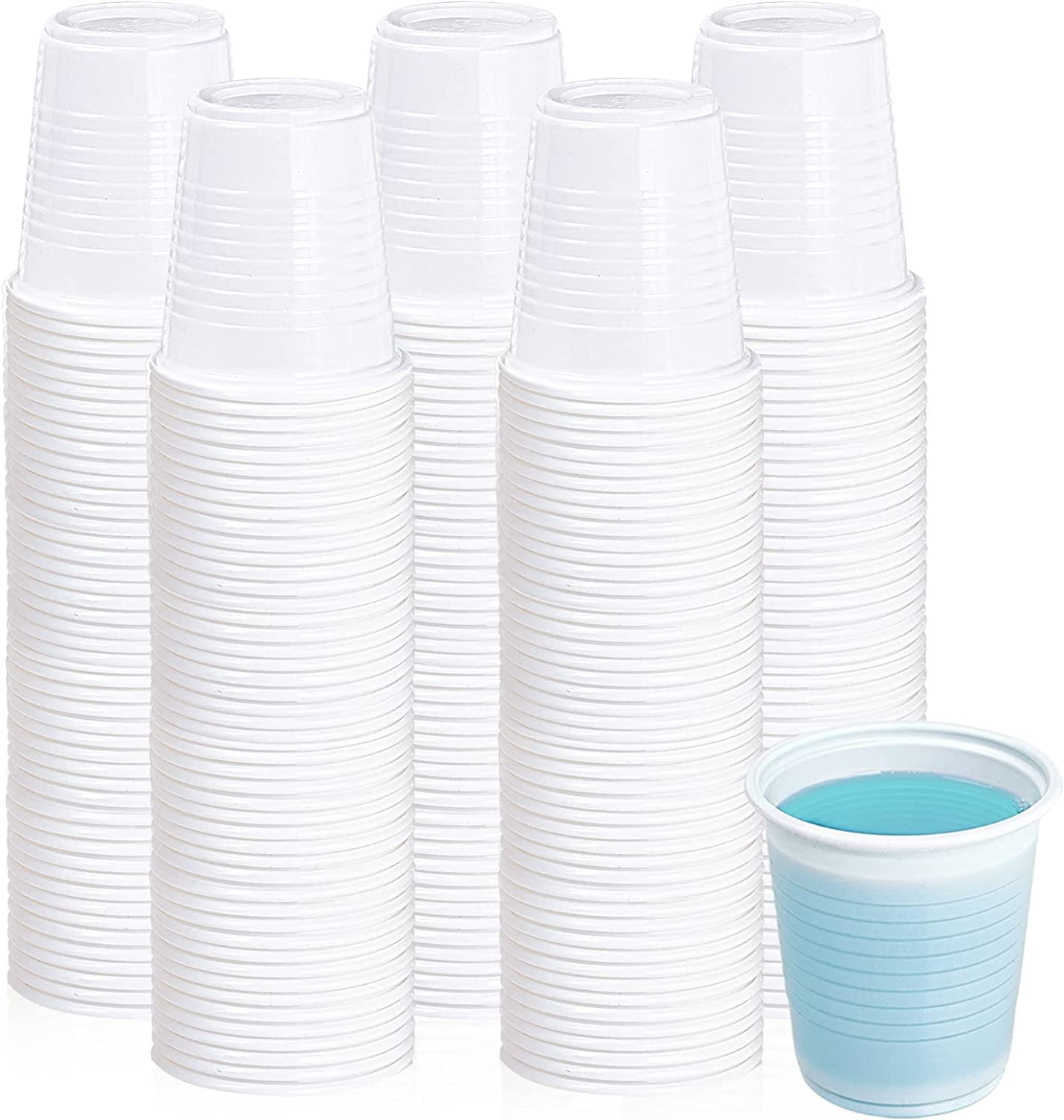 500 Pack 3 oz Disposable Plastic Cups, 3 Ounce Plastic Bathroom Cups ...