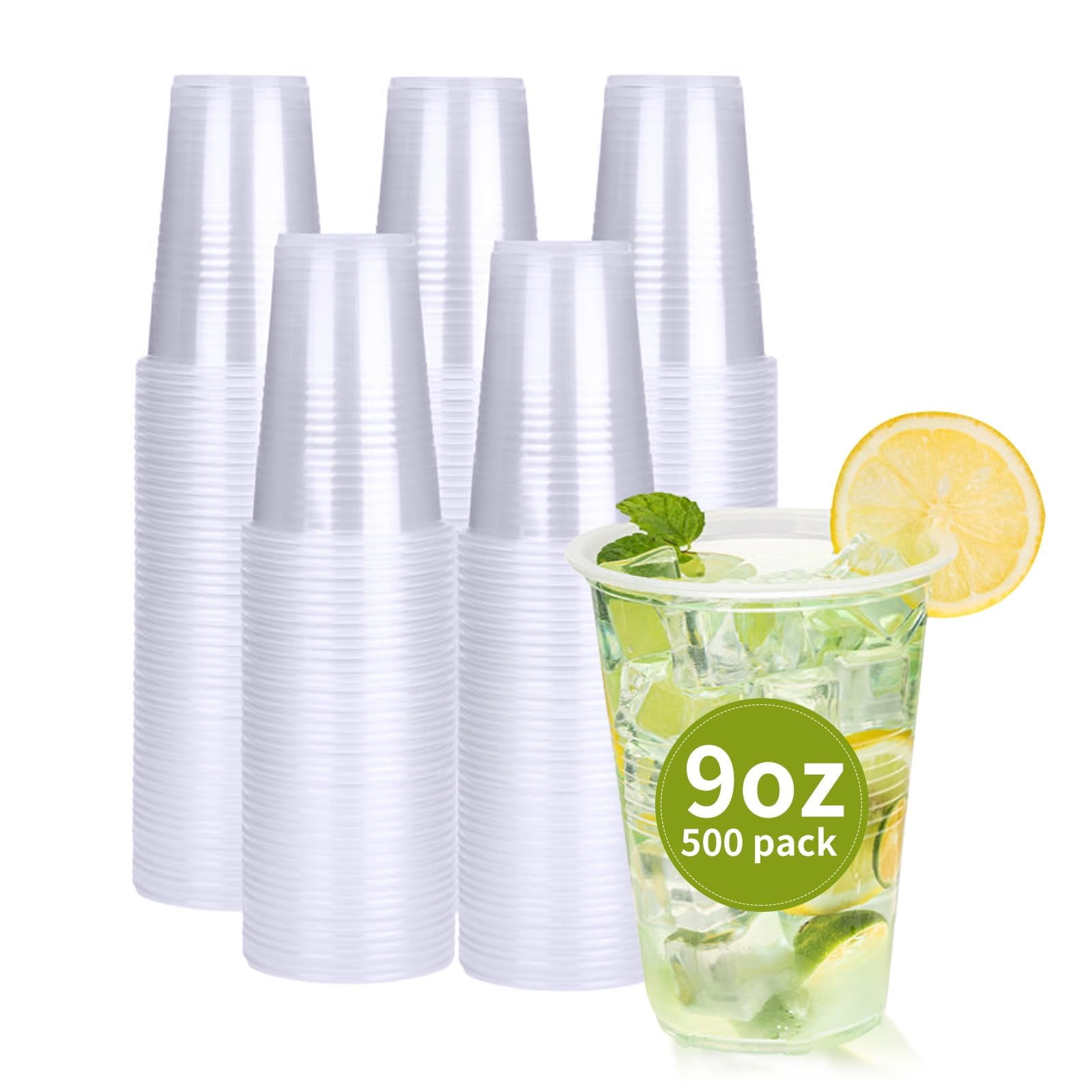 500 Pack 3oz Clear Disposable Plastic Cups Small Water and Mouthwash ...