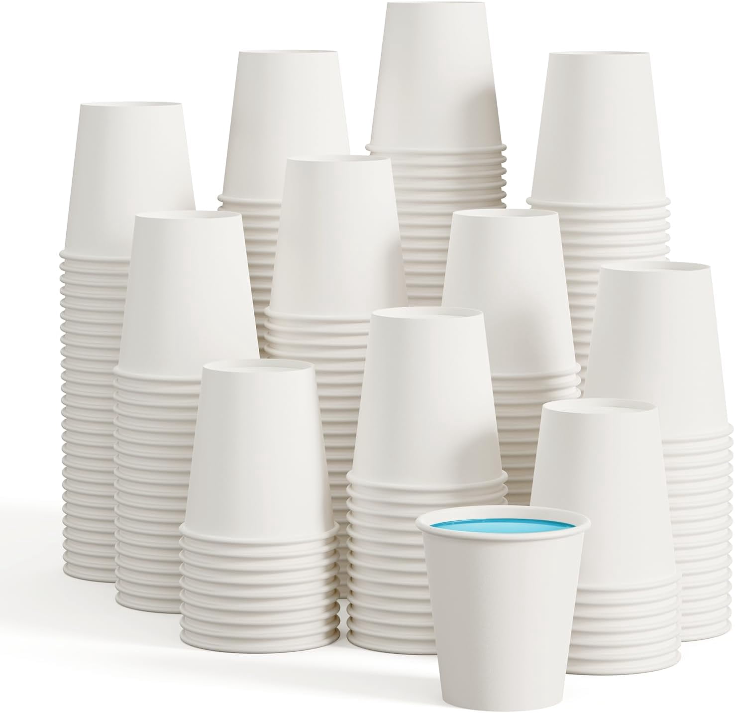 500 Pack 4 oz White Disposable Paper Coffee Cups, Small Party Cups for ...