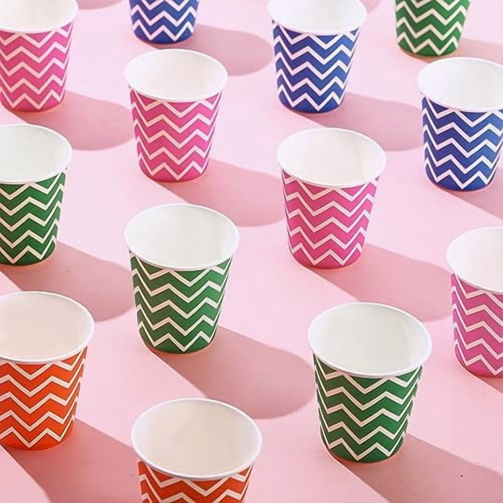 500 Pack 5oz Paper Cups, Multicolor Paper Disposable Cups, Small ...