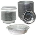[500 Pack] 8 Inch Disposable Round Aluminum Foil Take-Out Pans with ...