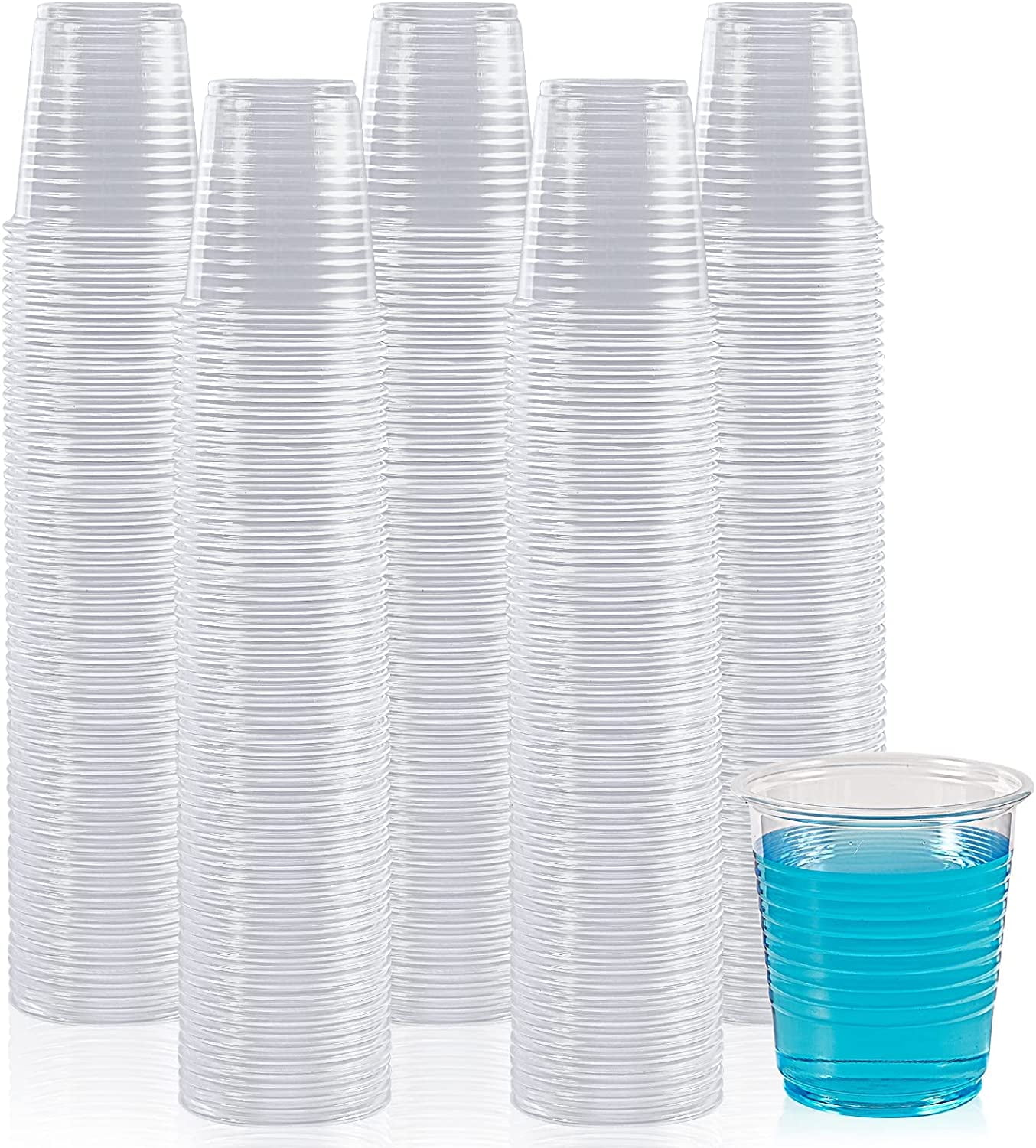 500 Pack 9 oz Clear Plastic Cups, Disposable Drinking Cups, Plastic ...