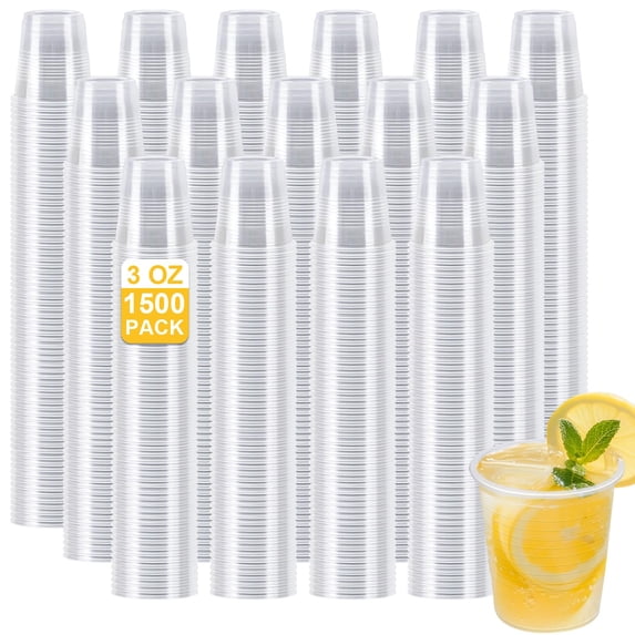 500 Pack 9oz Clear Plastic Disposable Cups for Parties Weddings ...