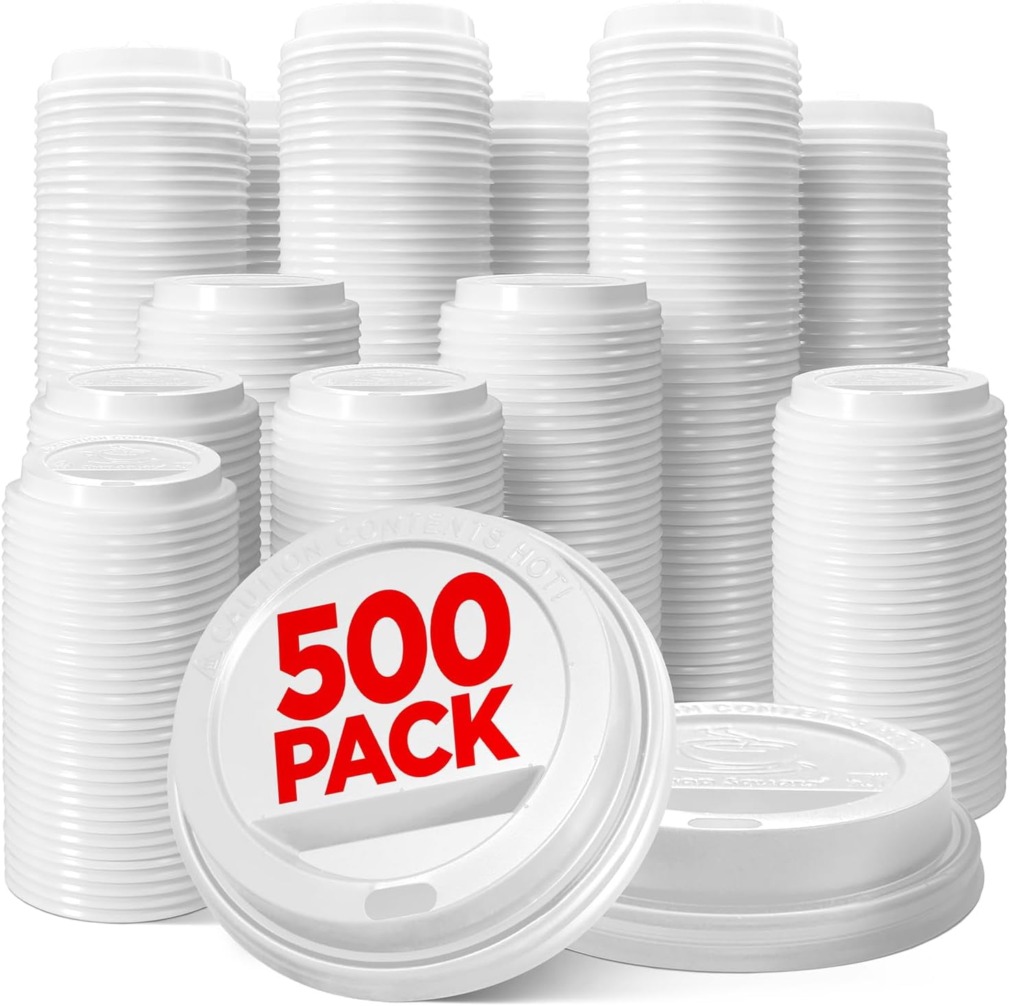 (500-Pack) Coffee Cup Lids - Disposable Coffee Lids for 8, 10, 12, 16 ...