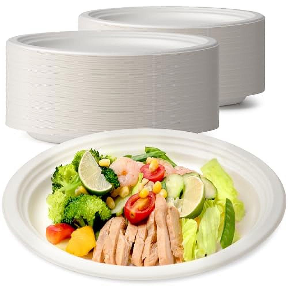 [500 Pack] Compostable Paper Plates, 10 x 12.5 Inch Biodegradable Oval ...