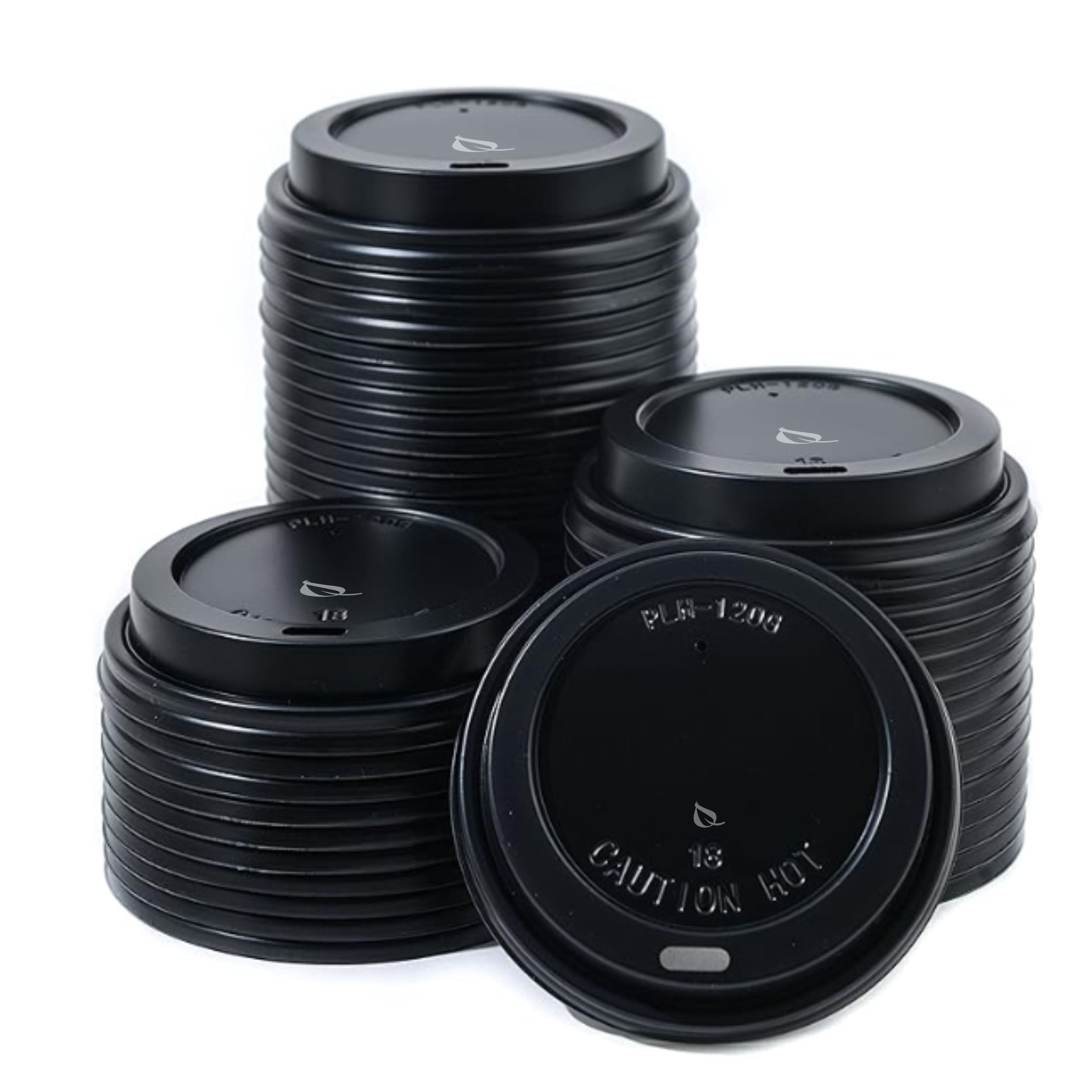 [500 Pack] Disposable Black Dome Lids for Disposable Paper Hot Cups for ...