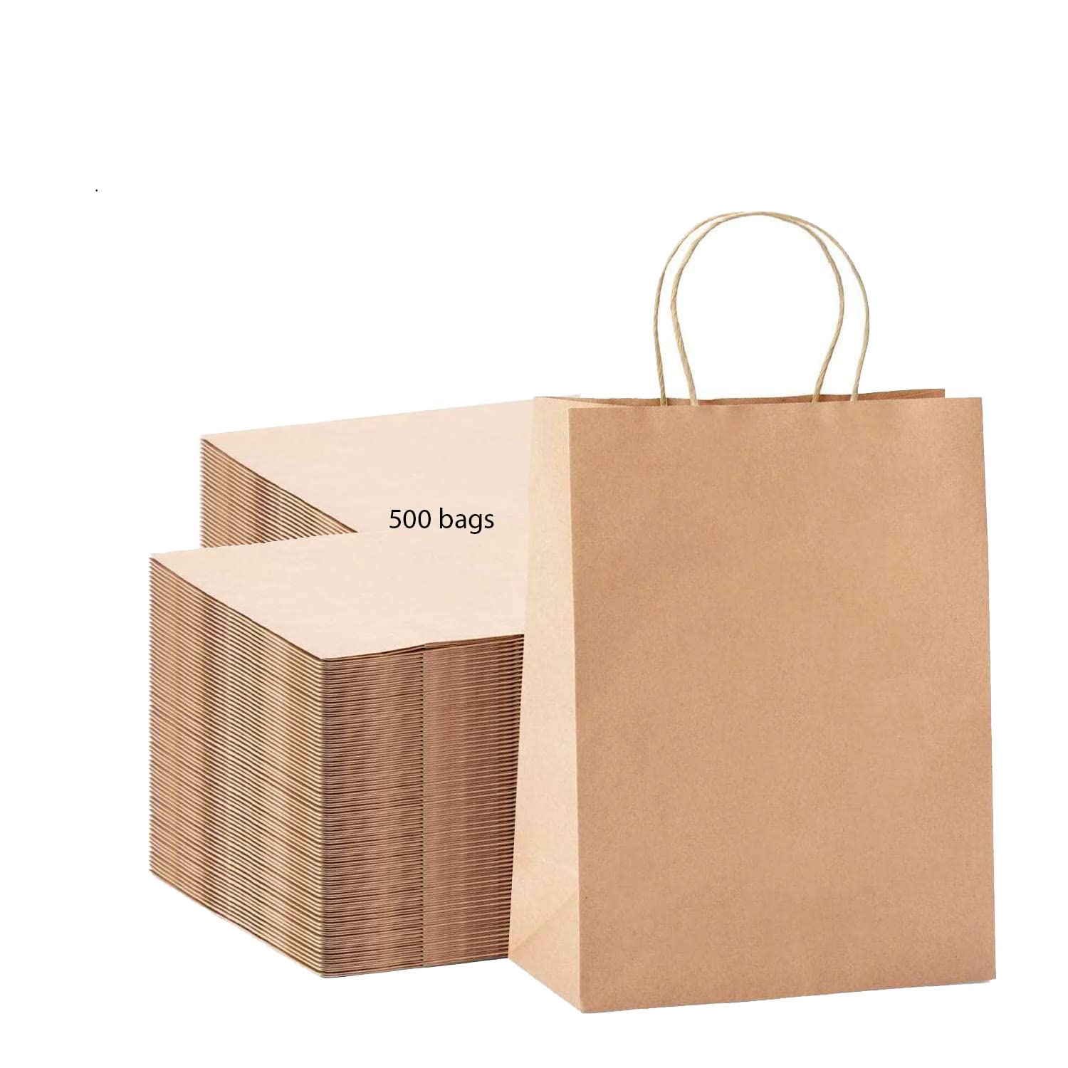 [500 Pack] Heavy Duty 10x13 Kraft Paper Bags 250 pc 10x5x13 Kraft Paper ...