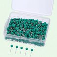500 Pack Map Push Pins Green, 1/8 Inch, Small Size, Stainless Steel ...