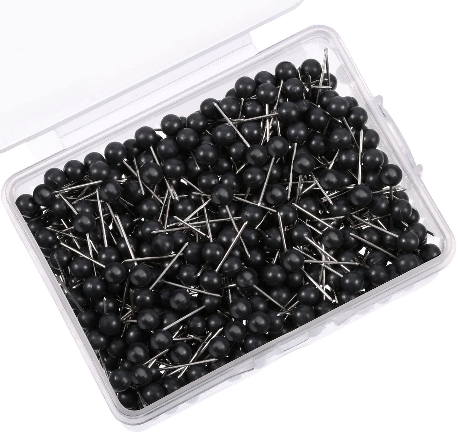 500 Pack Map Push Pins Map Tacks Small Size (Black, 1/8 Inch) - Walmart.com