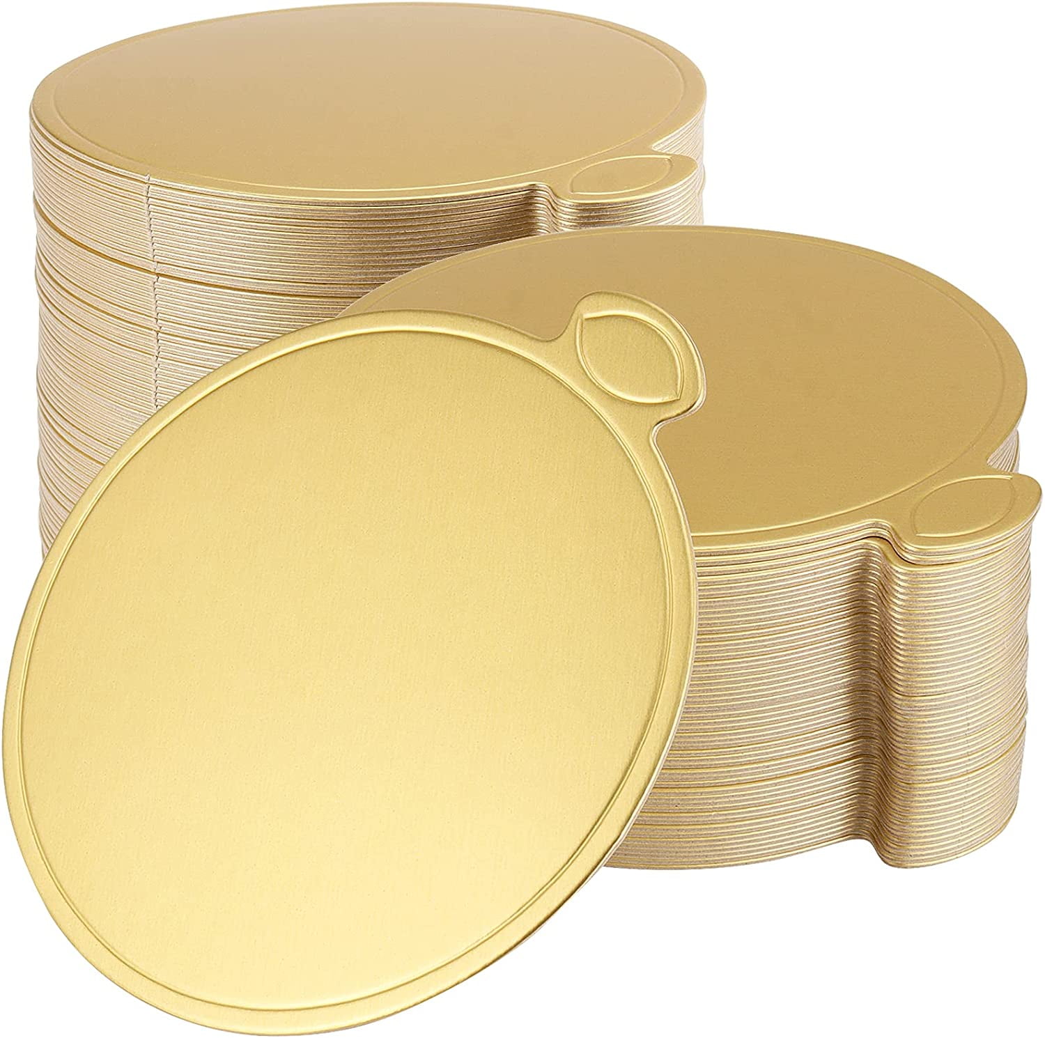 500 Pack Mini Cake Board Grease-Proof, 3.5 Inch Round Golden Cardboard ...