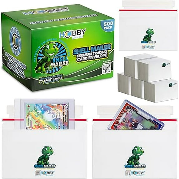 500 Pack Shell Mailer Trading Card Mailers by Hobby Armor, 7" x 4.35 ...