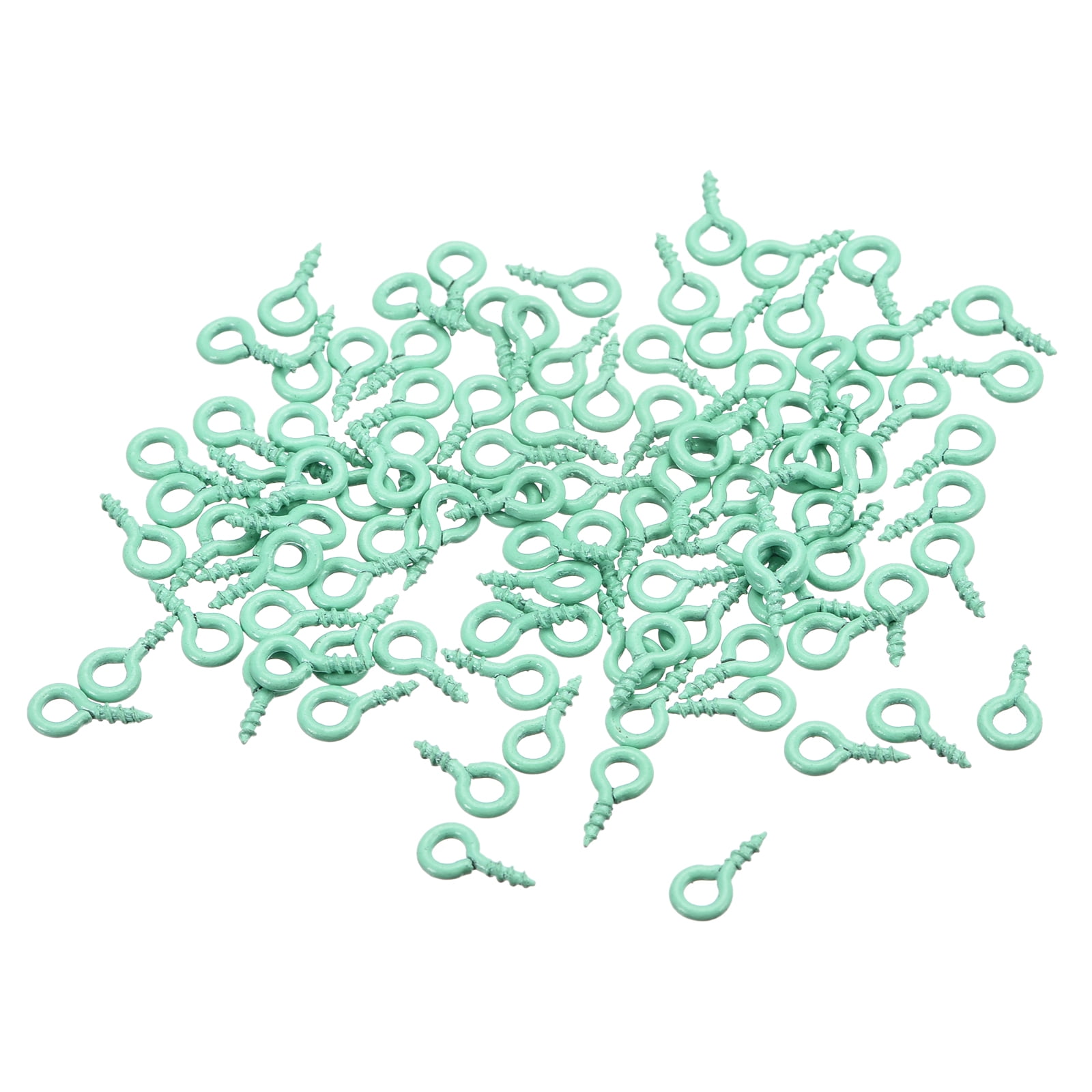 500 Pack Small Screw Eye Hooks Mini Eyelets Screws, 4x8x1mm, Light Blue ...