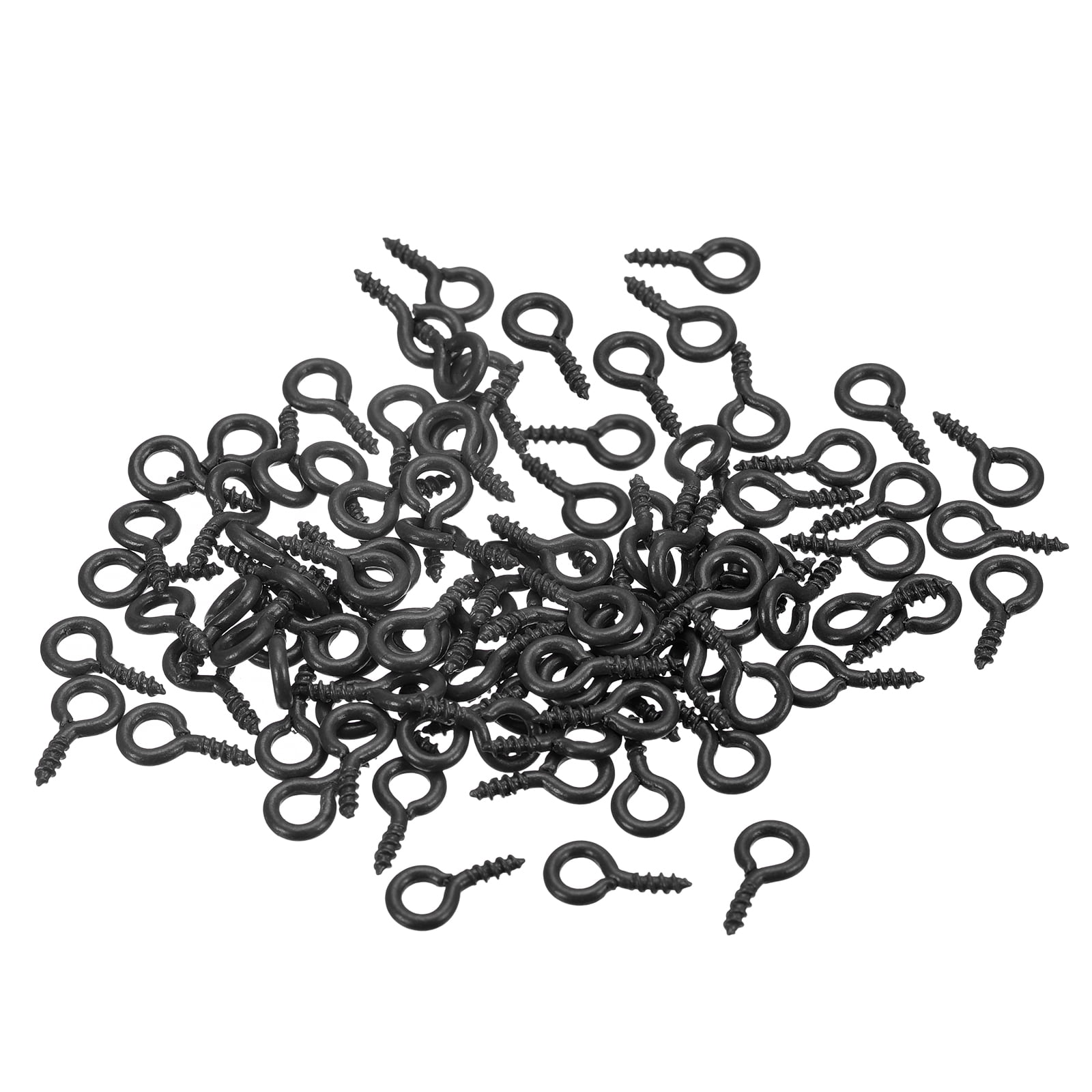 500 Pack Small Screw Eye Hooks Mini Eyelets Screws, 5x10x1.2mm, Black ...
