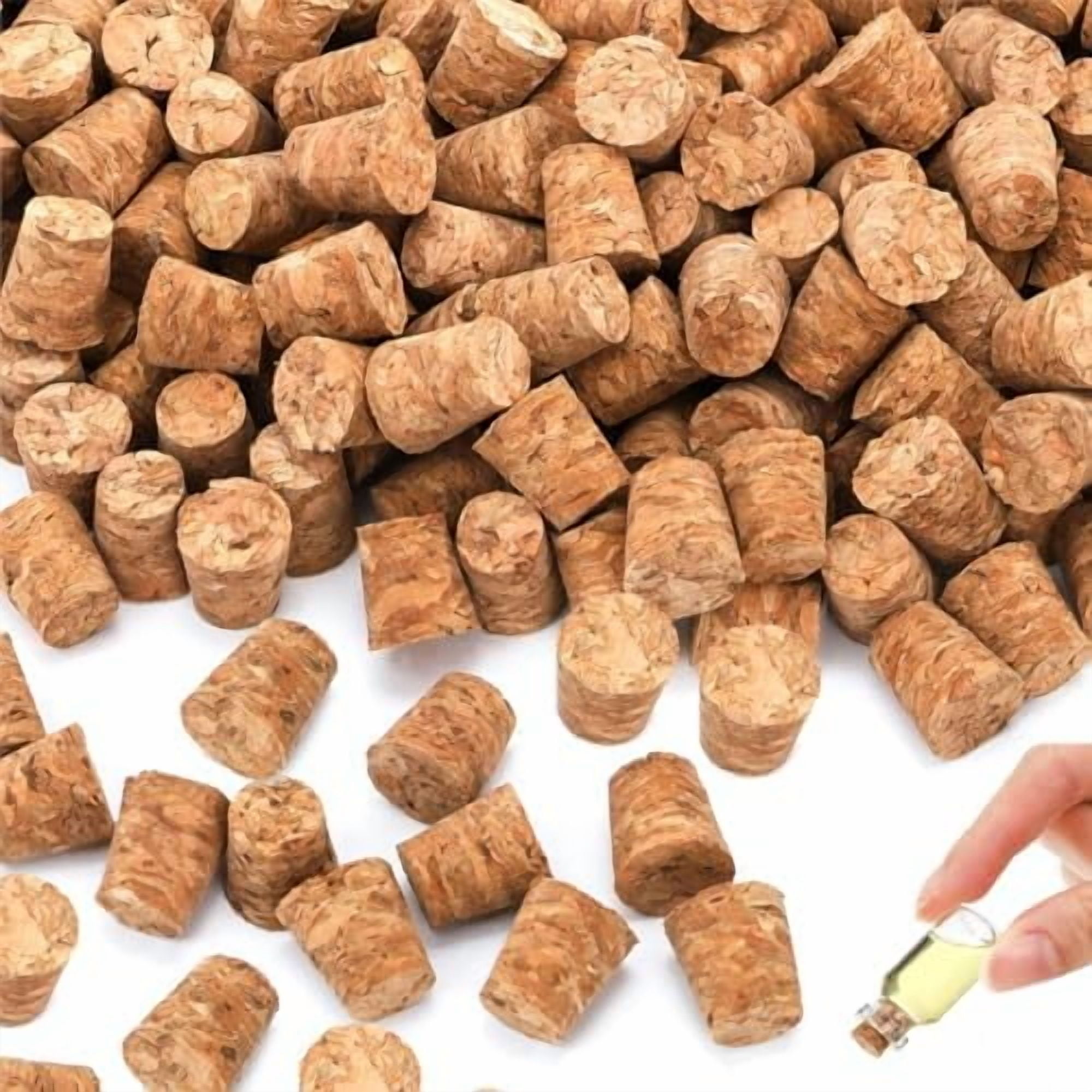 500 Packs Small Cork Stoppers, Mini Tapered Bottle Plugs, Reusable ...