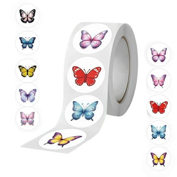 500 Pc Cartoon Butterfly Roll Sticker, Decorative Sealing Sticker for ...