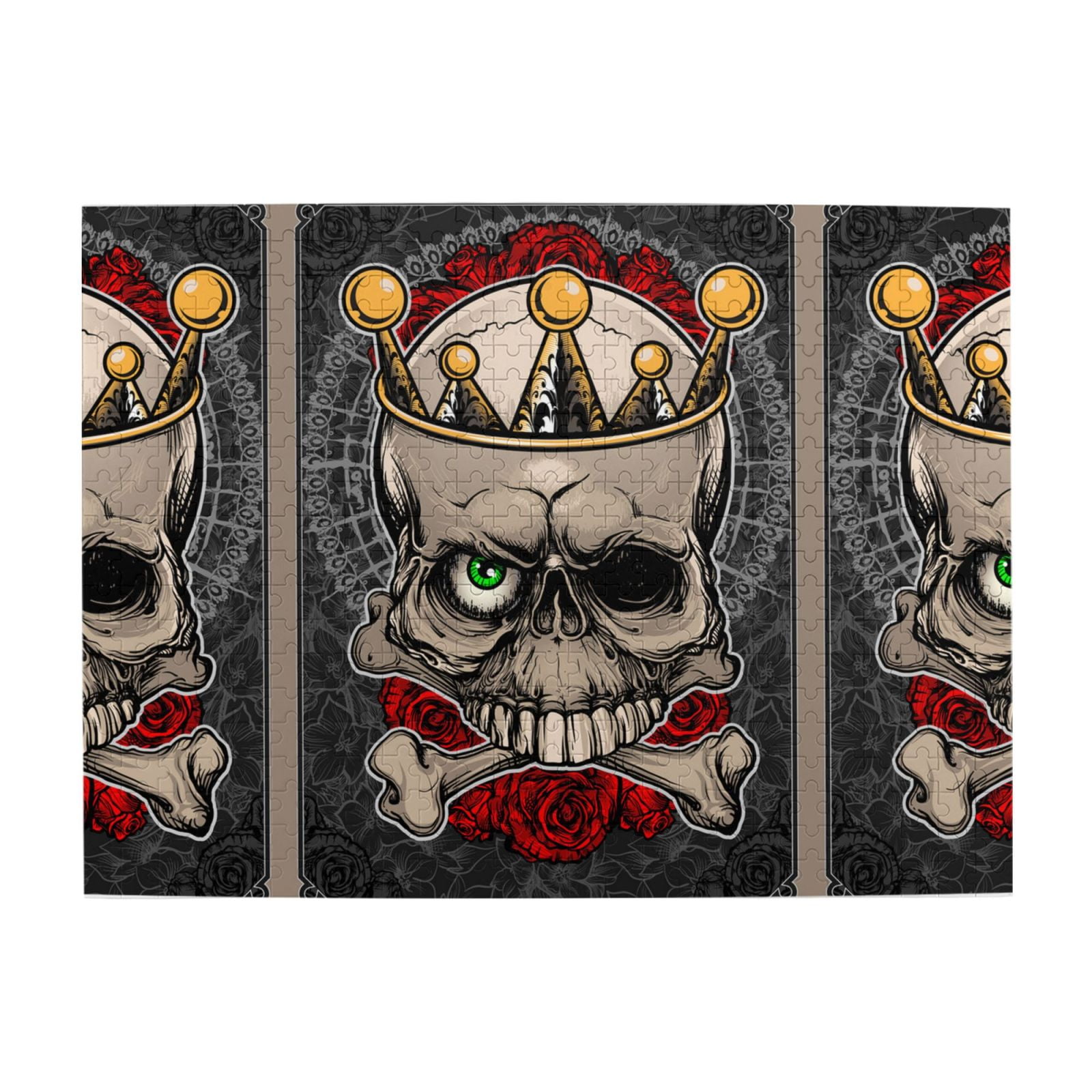 500 Pc Jigsaw Puzzle Large Piece Picture Puzzles Unique Gift Idea Family Game Friends - Skull ...