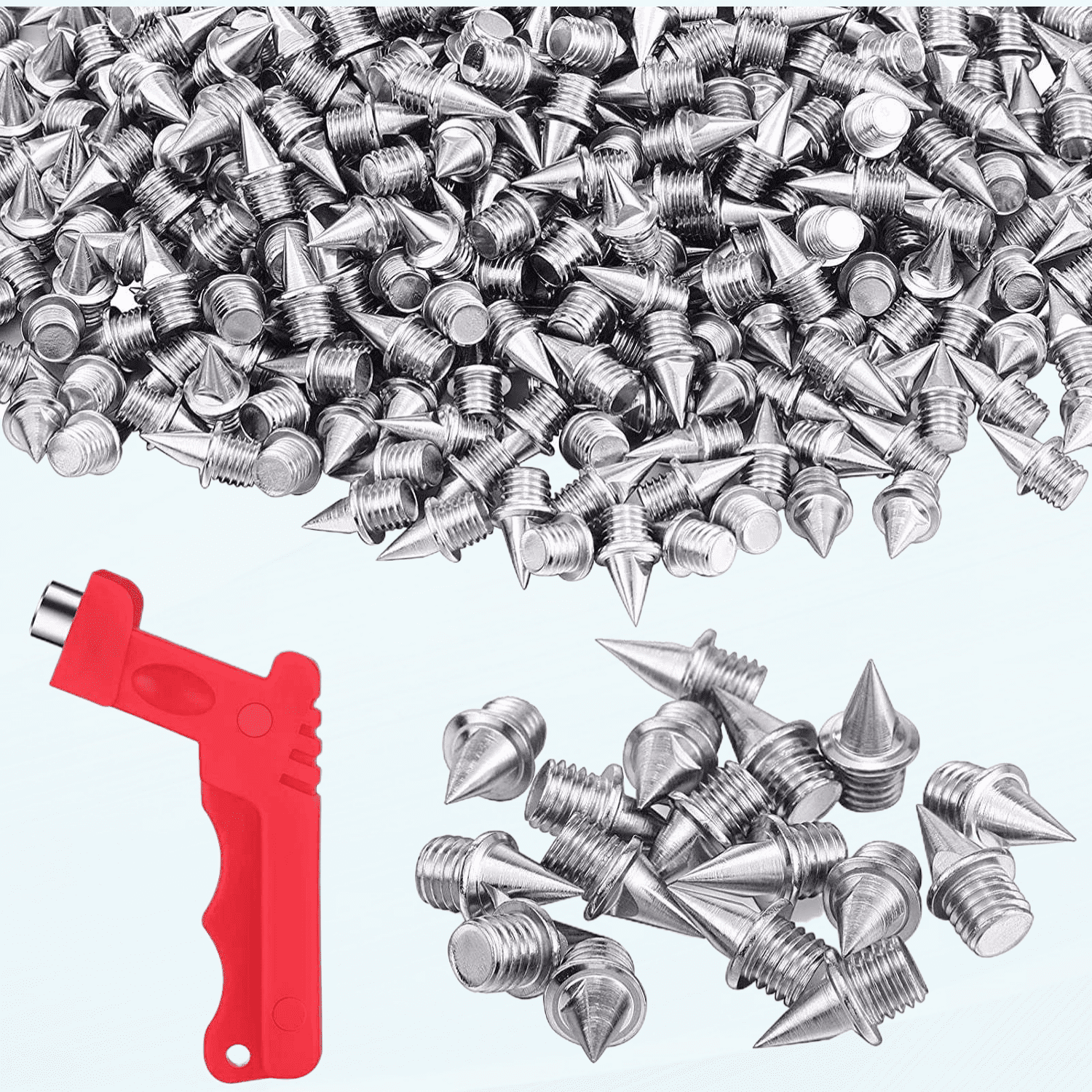500 Pcs 1/4 Inch Track Spikes with Spike Wrench Stainless Steel ...