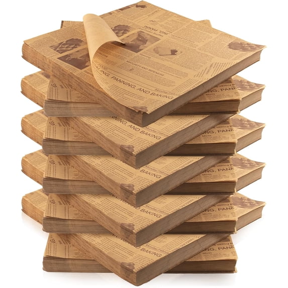 500 Pcs 12 x 12 Inch Deli Wax Paper Sheets Grease Resistant Tray Basket ...