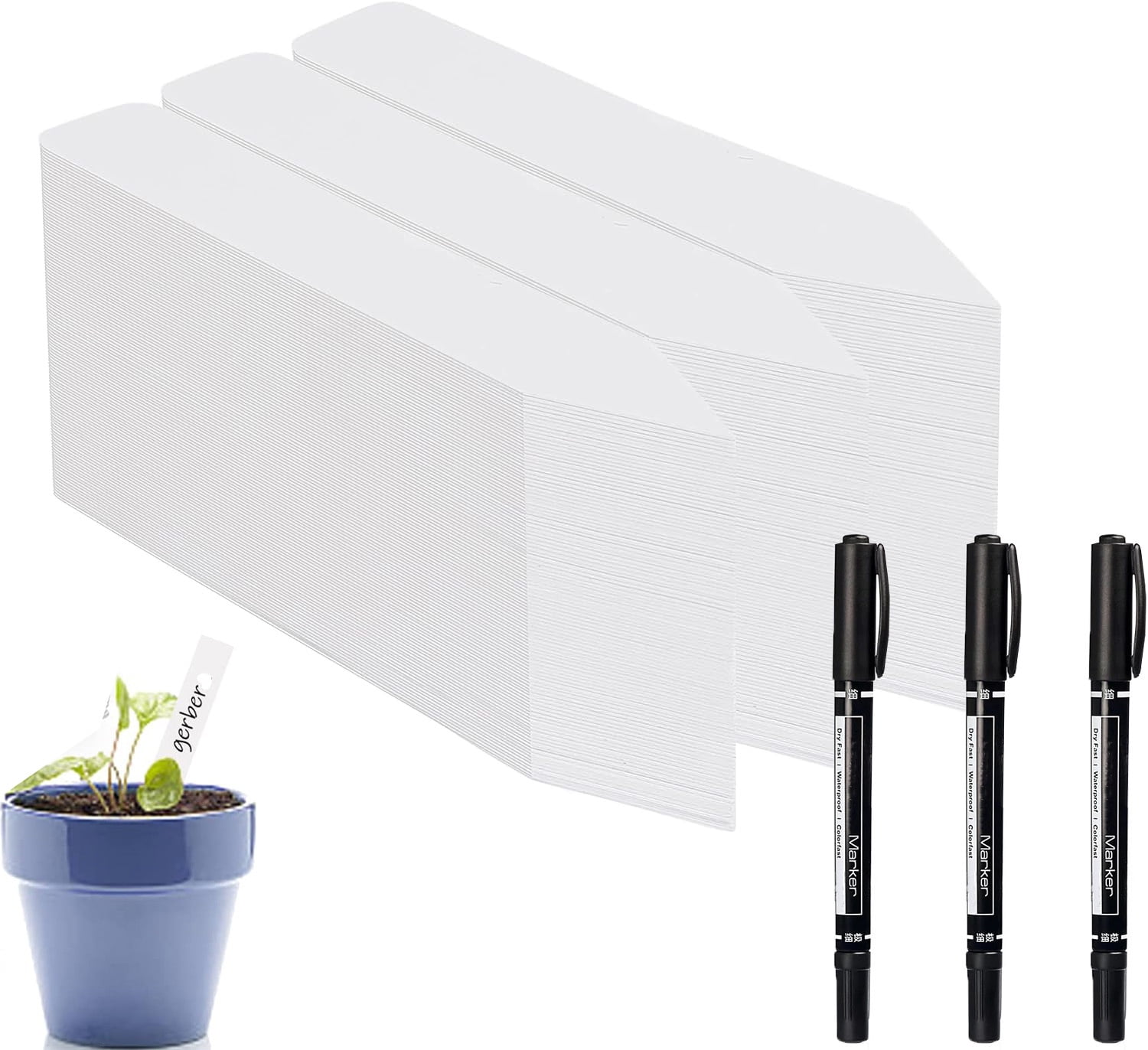 500 Pcs 4'' Plastic Plant Labels,Reusable Plant Markers & Labels,Garden ...