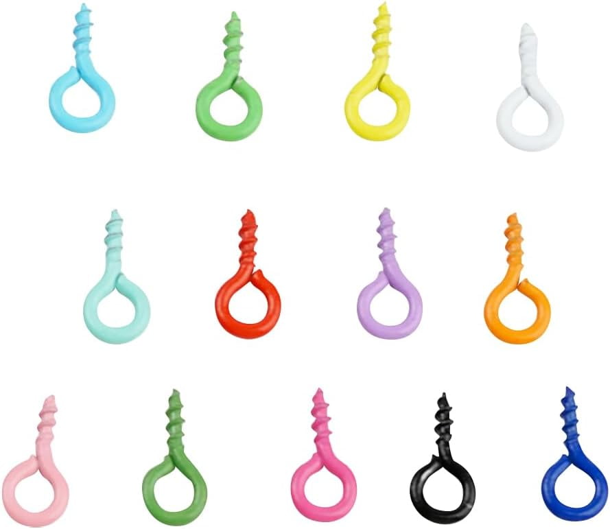 500 Pcs 4 x 8mm Small Screw Eye Pins Mini Eye Hooks Small Eyelet Screws ...