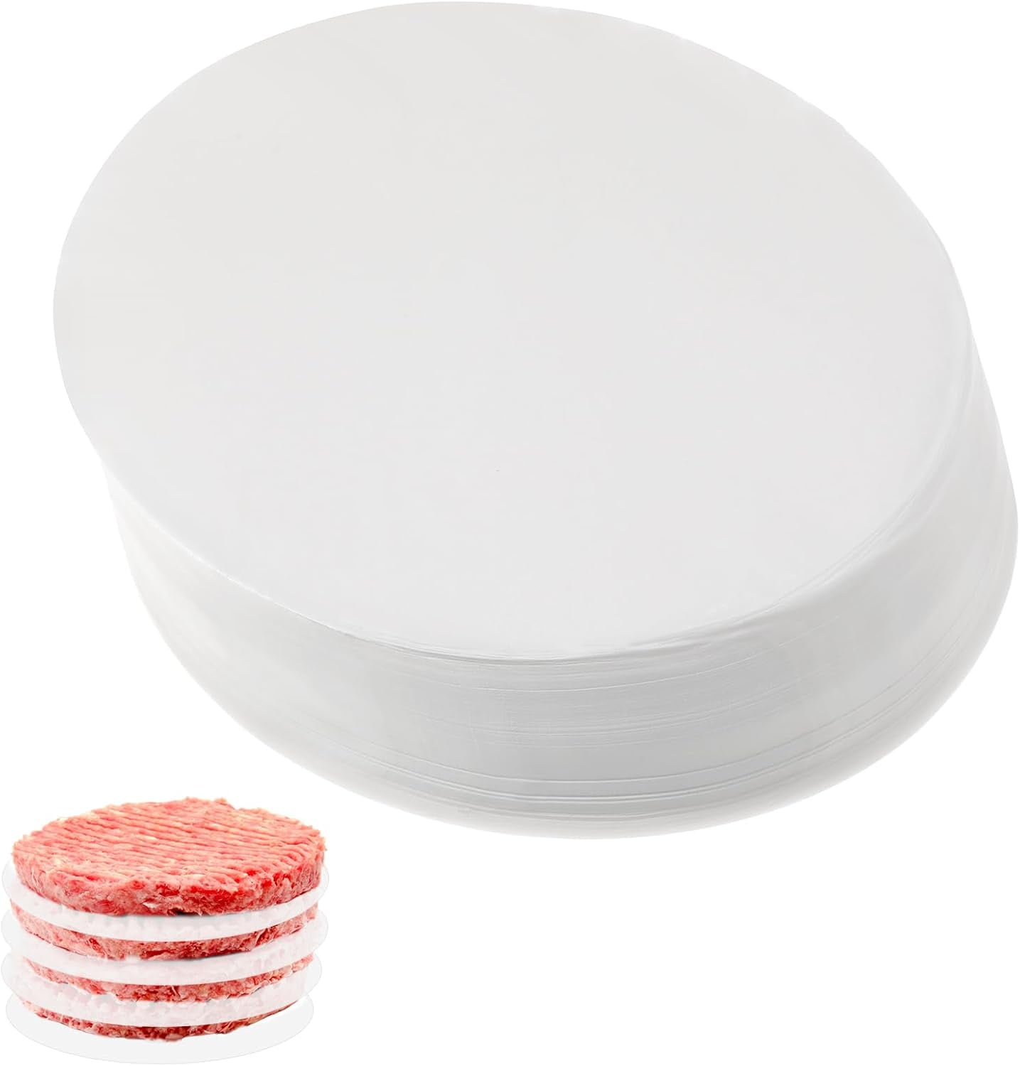 500 Pcs 5 Inches Hamburger Patty Paper Round, Parchment Burger Papers ...