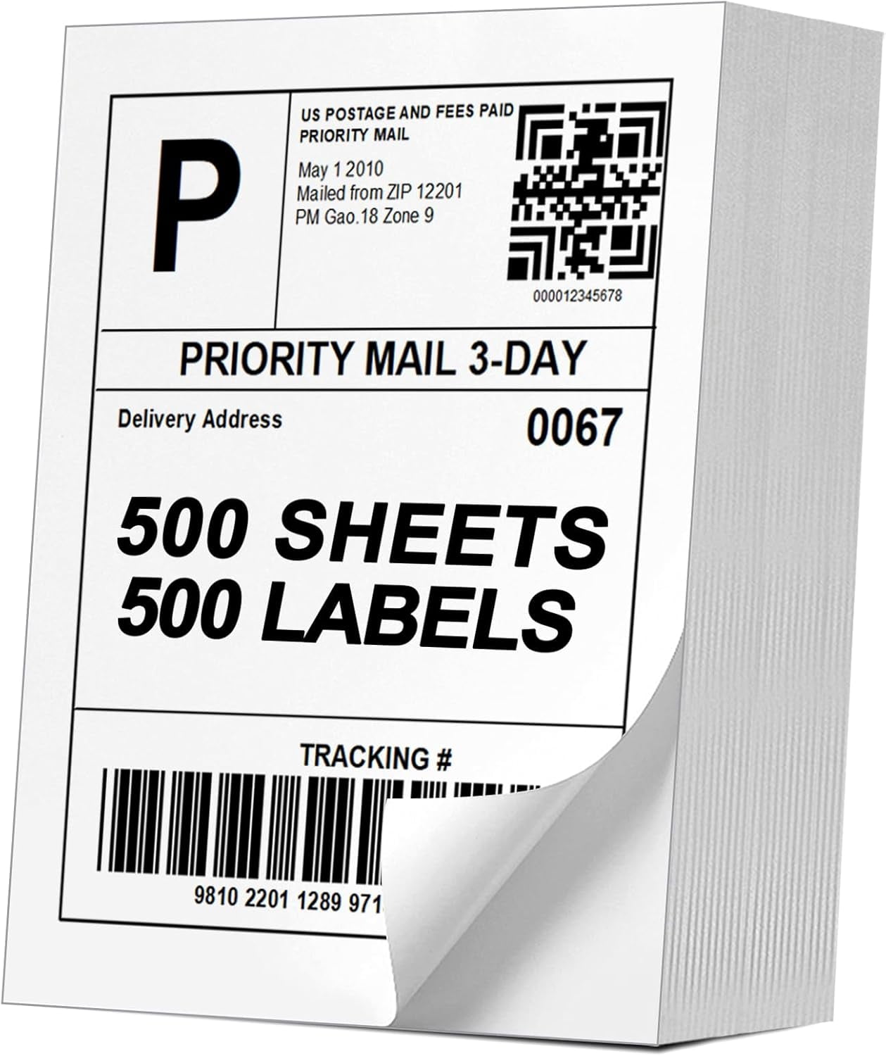 (500 Pcs/500 Sheets) A4 Full Sheet Self Adhesive Shipping Labels for ...