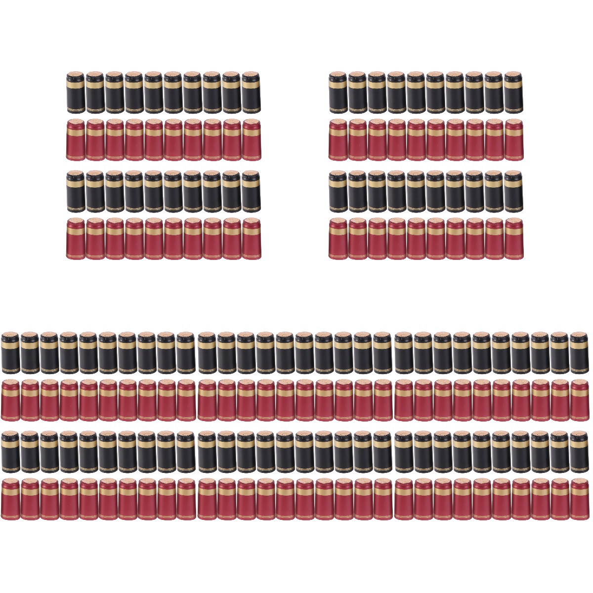 500 Pcs Black Top Wine Heat Shrink Capsules Homebrew Making Supplies ...