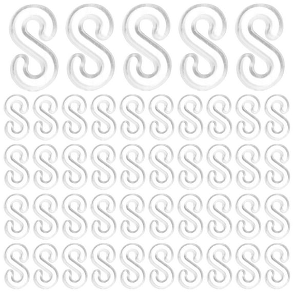 500 Pcs Bracelet Clips Hooks Elastic Bands Office Clasps White ...