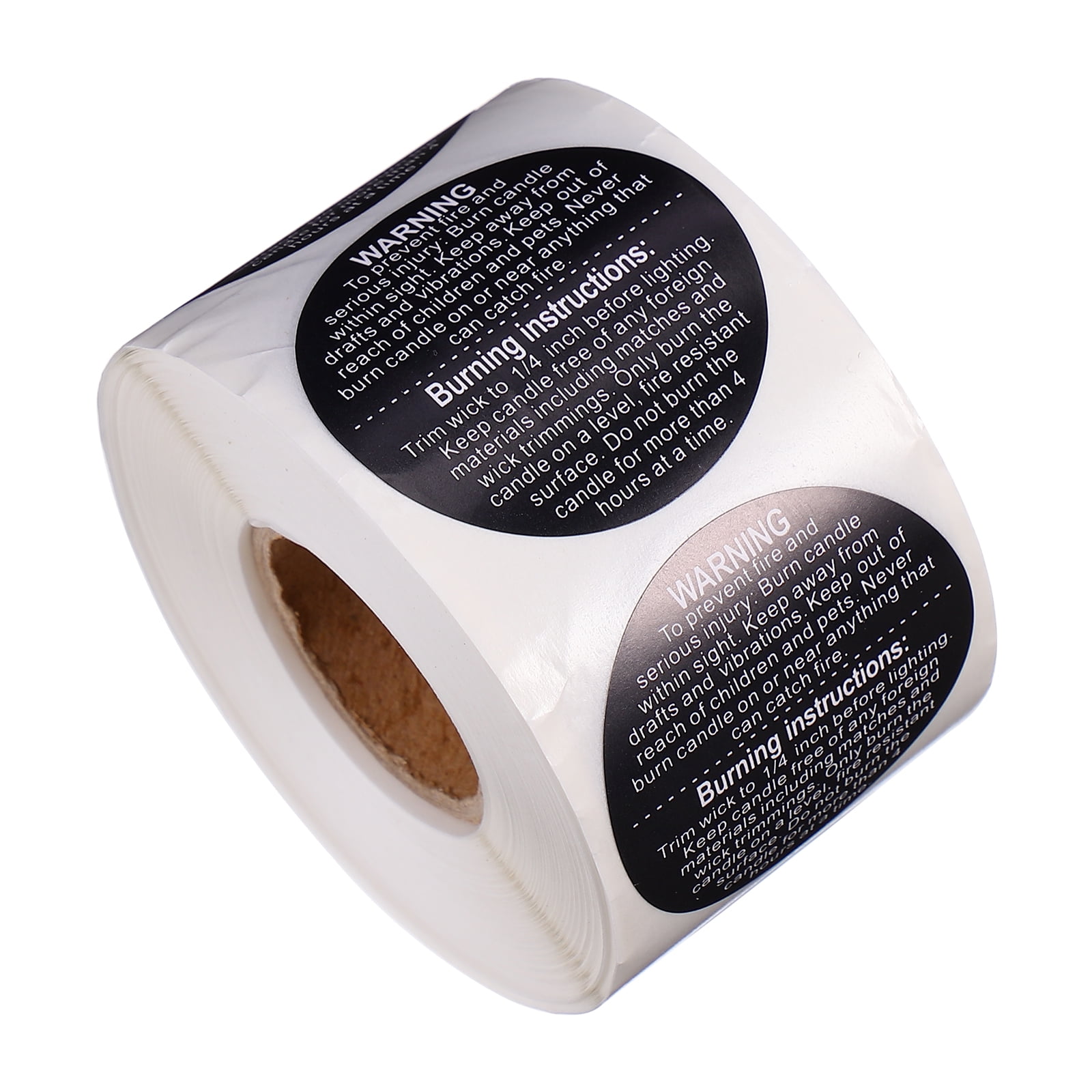 500 Pcs Candle Warning Sticker Stickers Wick Container Jar Safety Label ...