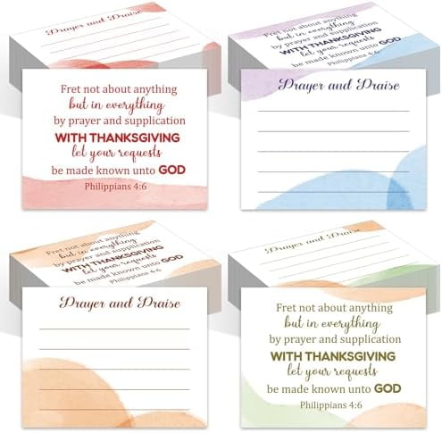 500 Pcs Christian Prayer Request Cards 3x4 Inch Religious Bible Verse ...