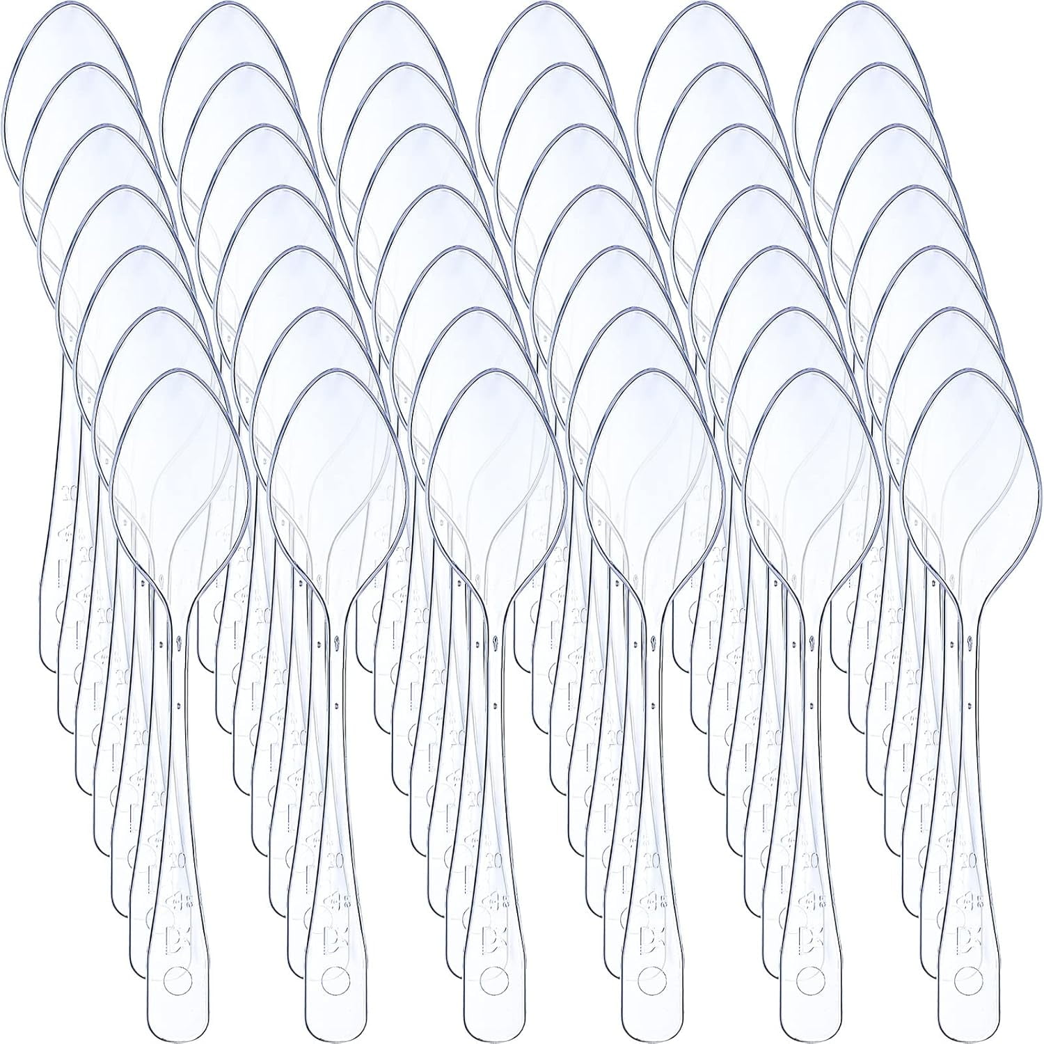 500 Pcs Clear Mini Spoons for Desserts 3.7 Inch Small Plastic ...