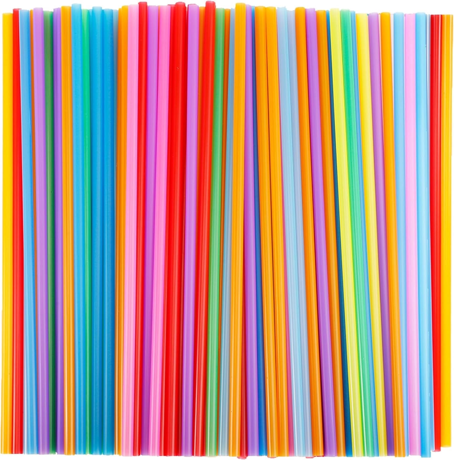 500 Pcs Disposable Drinking Straws,Plastic Straws BPA-Free,Plastic ...