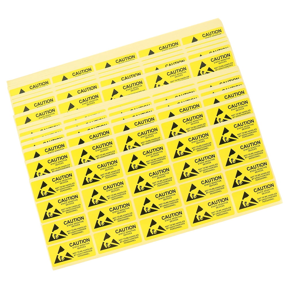 500 Pcs Electrostatic Warning Decals Self Adhesive Anti-static Label ...