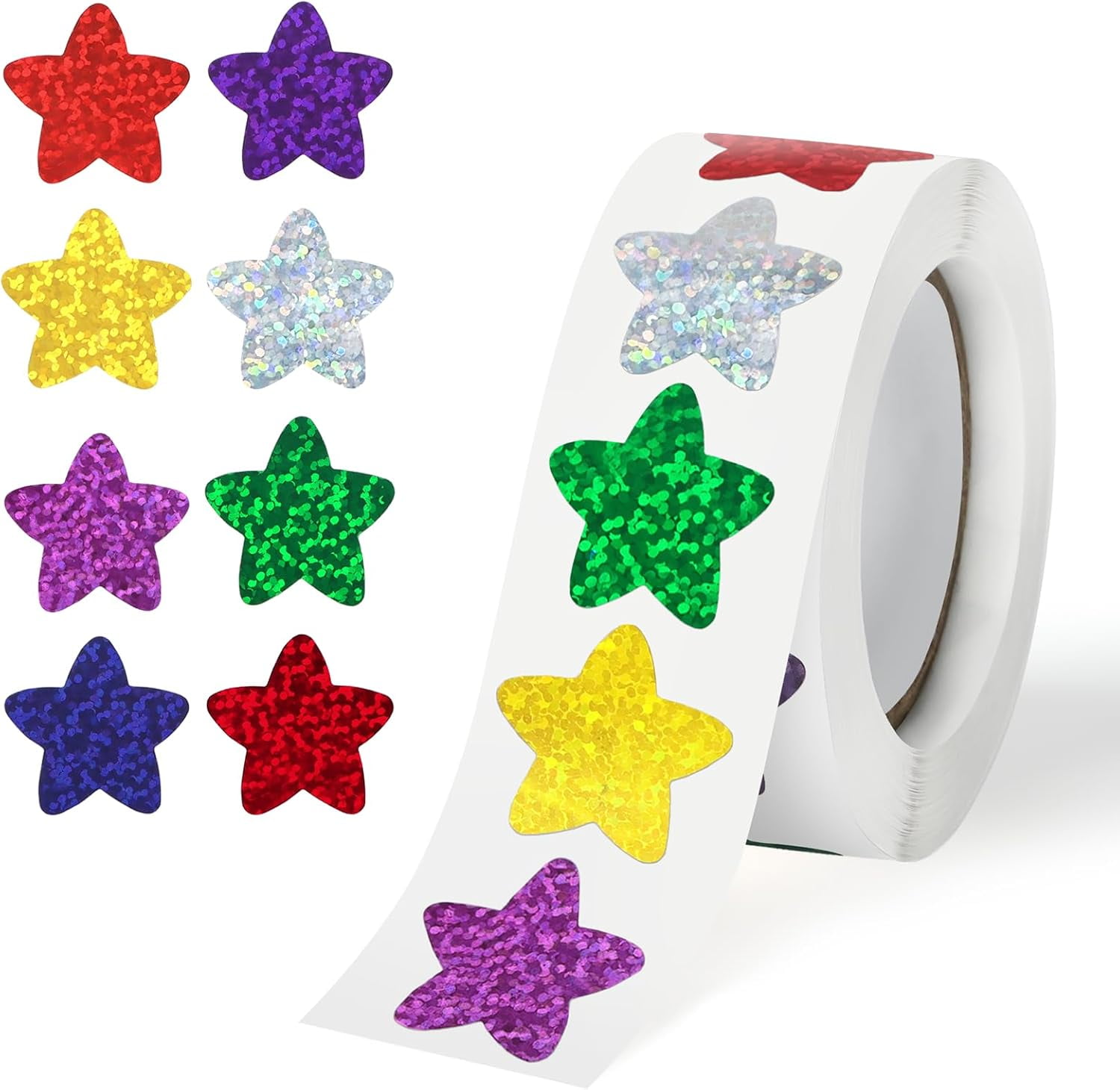 500 Pcs Foil Star Stickers for Kids Reward, 1 inch Self Adhesive ...