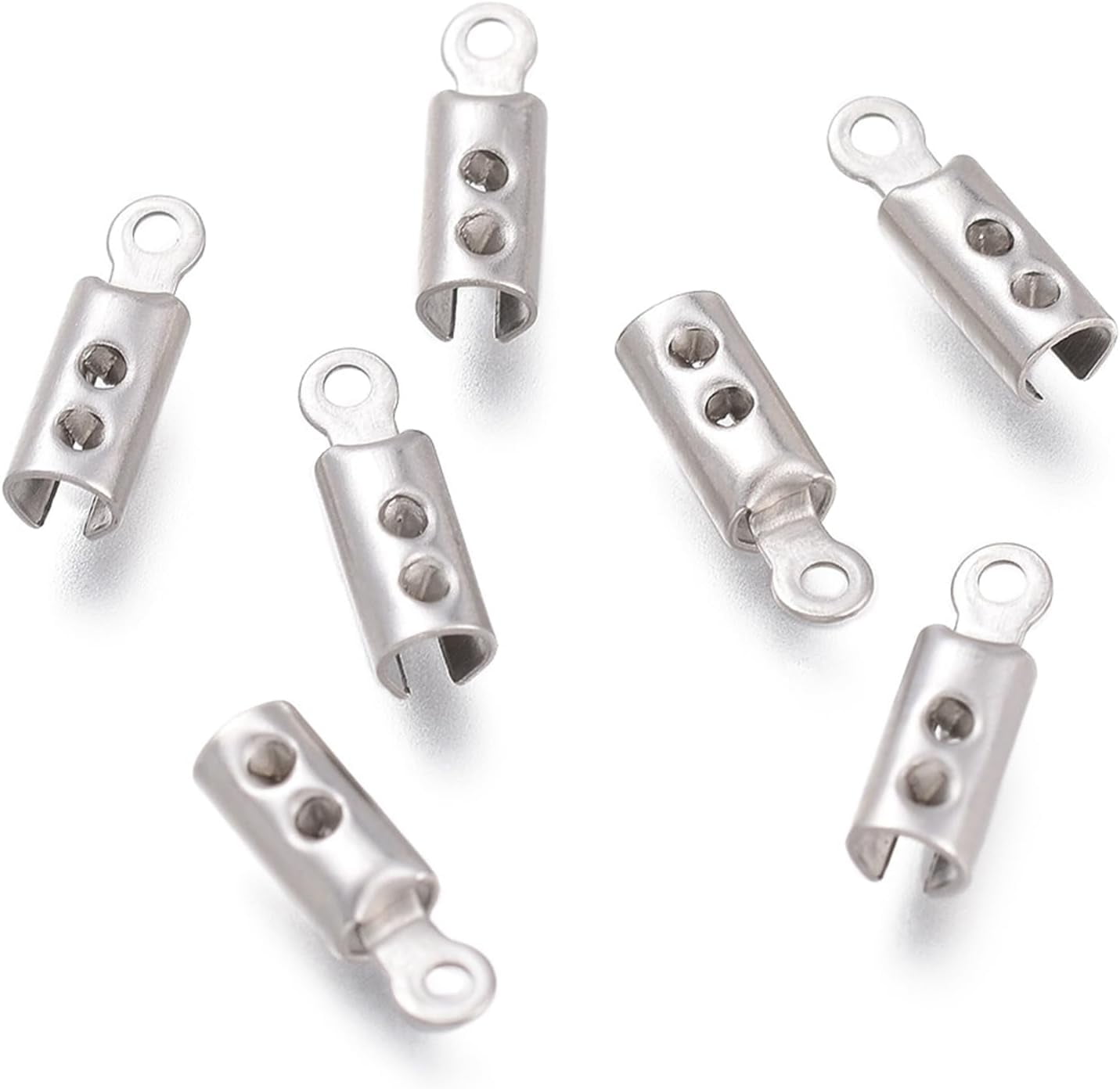 500 Pcs Folding Crimp Ends Resistant 304 Stainless Steel Folding Crimp ...