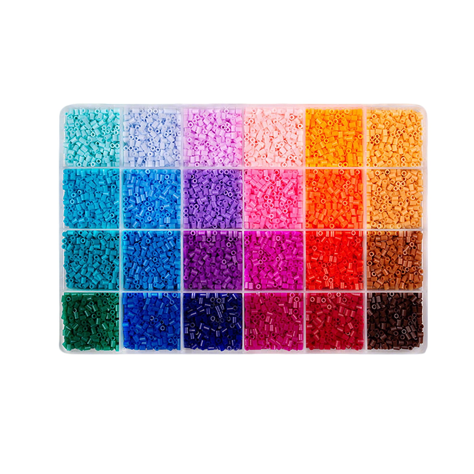 500 Pcs Fuse Beads Kit, 24 Colors 2.6Mm Craft Beads, Pixel Style ...