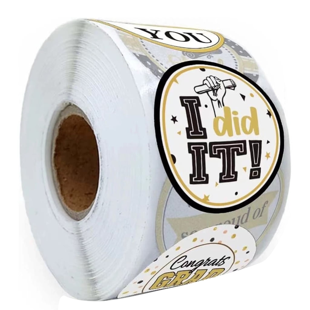 500 Pcs Graduation Sticker Congrats Grads Labels Graduation Caps ...