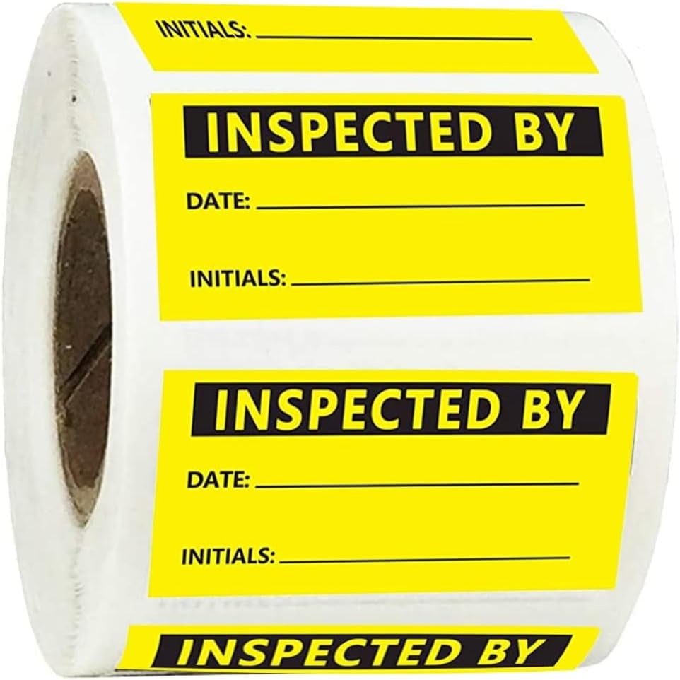 500 Pcs Inspected By Stickers,2X1 Inches Quality Control Inventory ...