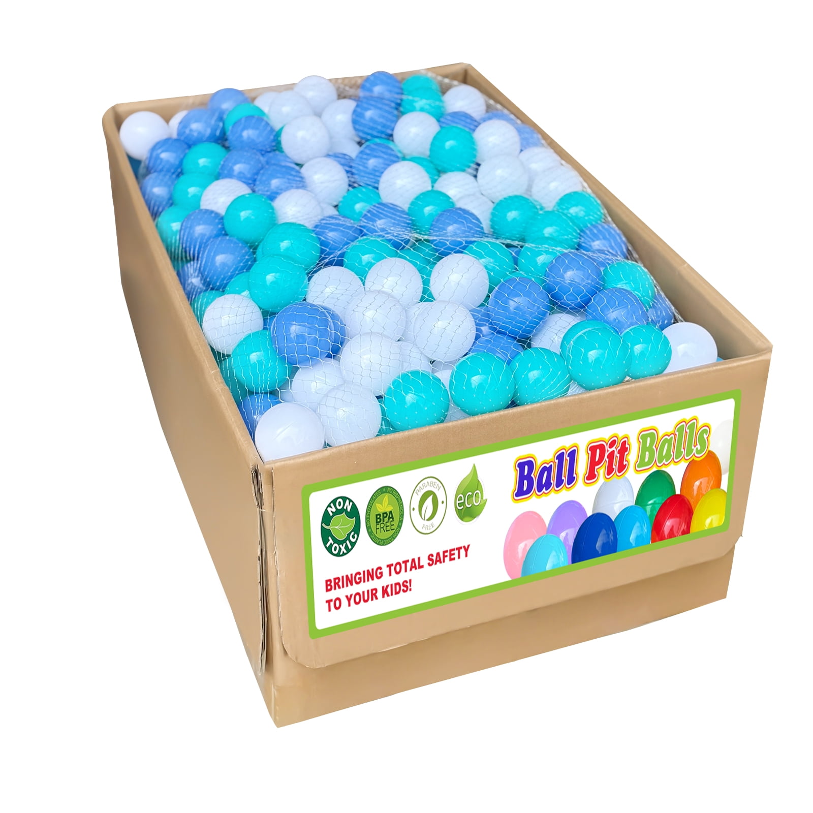 YUFER 500 Pcs Ball Pit Balls - 2.2" BPA-Free Plastic, Sensory Play for ...